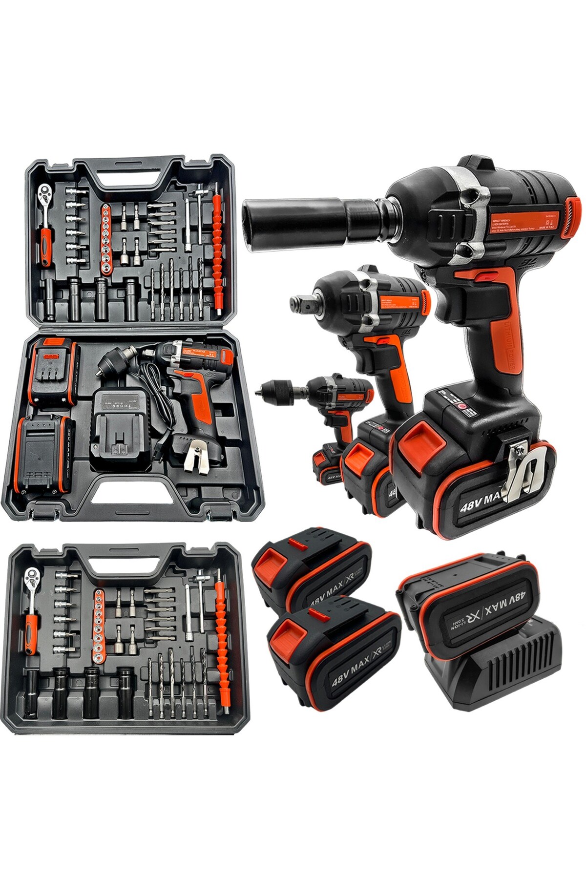 MoonTech Moonshop Darbeli Kömürsüz Motor Çift Akülü Şarjlı Somun Bijon ...