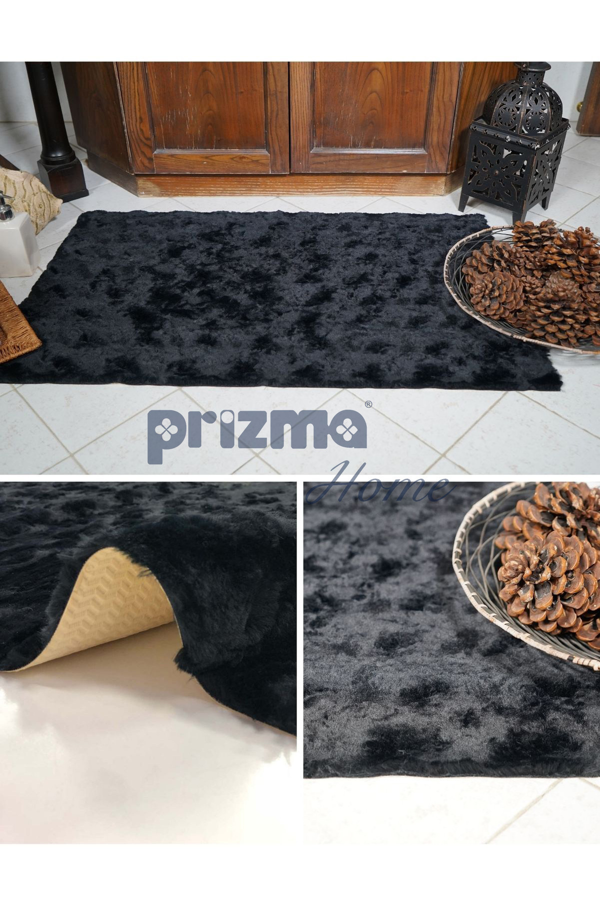 Prizma Micropost, Kaymaz, Yıkanabilir 2'li Banyo Halısı, Paspası ...