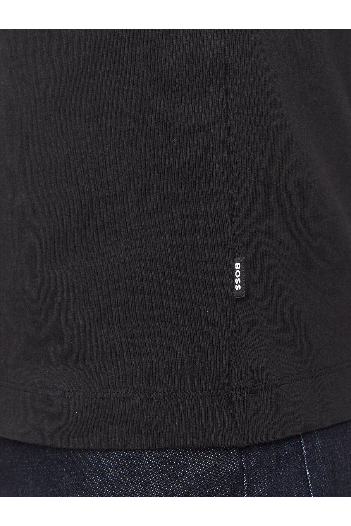 BOSS Erkek regular fit Kısa Kollu Düz Bisiklet Yaka Siyah T-Shirt ...