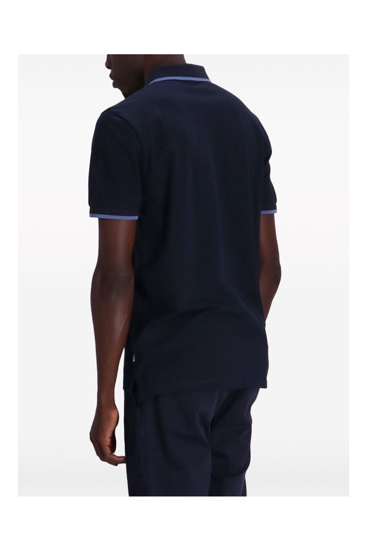 BOSS Erkek Pamuklu Polo Yakalı Düğme Kapamalı Kısa Kollu Lacivert Polo ...