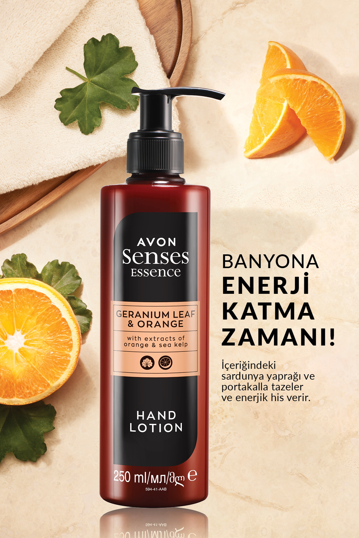Avon Senses Essence Sardunya Yaprağı ve Partakal Kokulu El Kremi 250 Ml ...