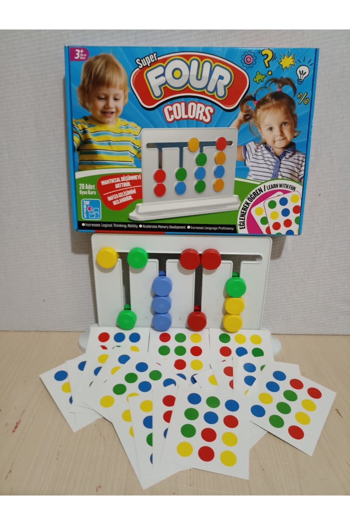 HBNC Four Color Game Akıl Zekâ Mantık Oyunu Rubik Abaküs (4 Renk Oyun ...