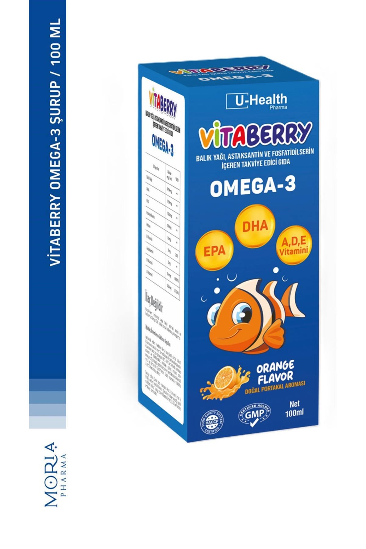 VİTABERRY OMEGA-3 BALIK YAĞI ŞURUP PORTAKAL AROMALI 100 ML - Fiyatı ...