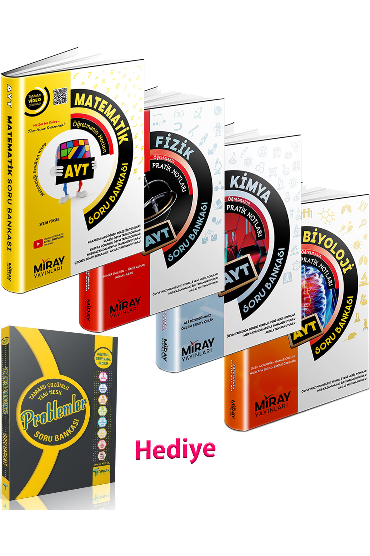 Miray Yayınları 2024 Miray Ayt Matematik Fizik Kimya Biyoloji Soru Bankası Seti (Toprak ...