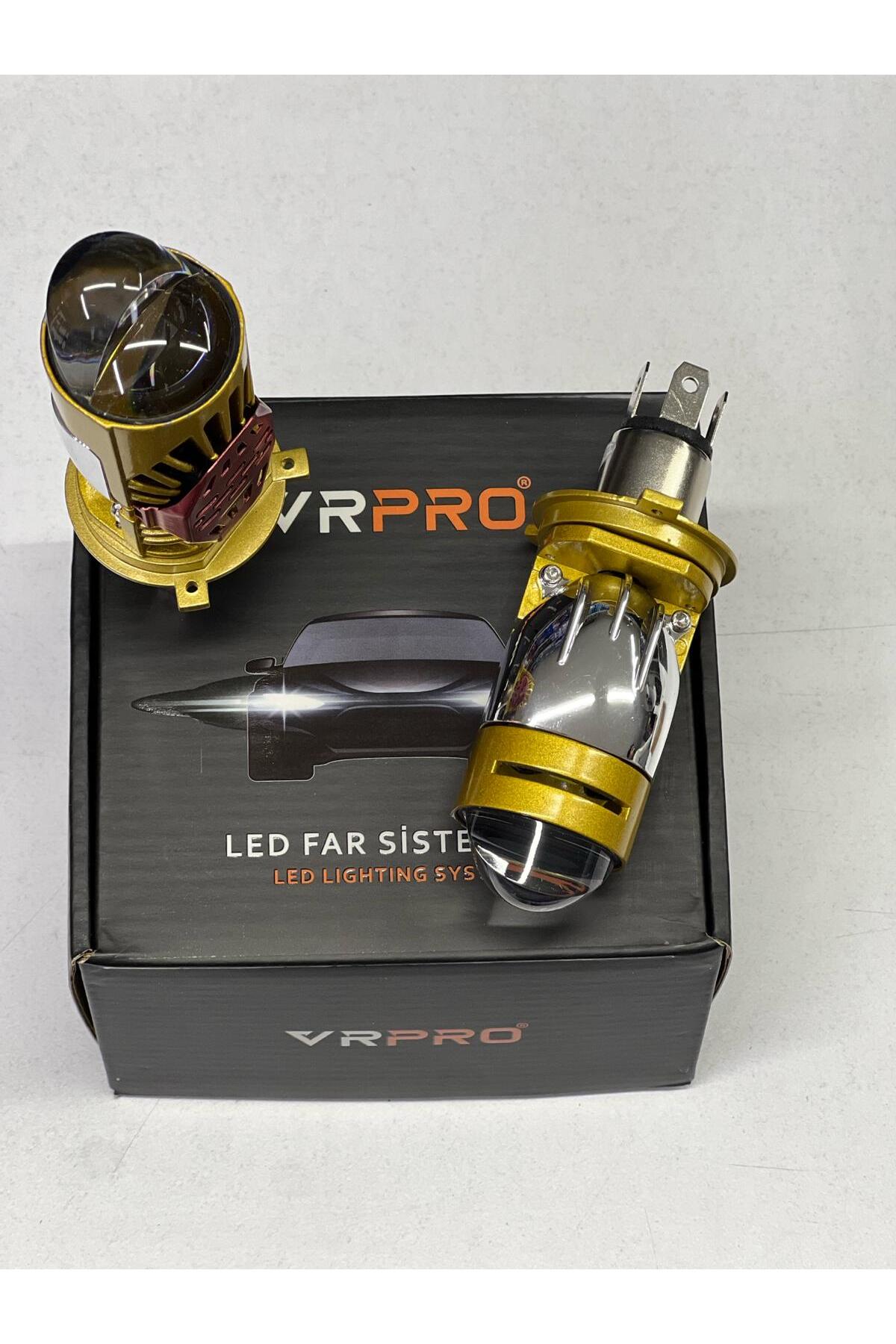 iq elektronik Vr pro H4 Lens Mercek Yüksek Işık Şimşek Etkili 12v 24v Uyumlu15 Bin Lümen 40Watt ...