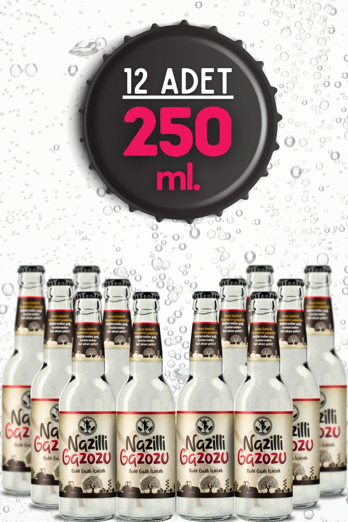 NAZİLLİ GAZOZU Yöresel Nazilli Gazozu 250 Ml. - Efsane Yerel Gazoz (12 ...