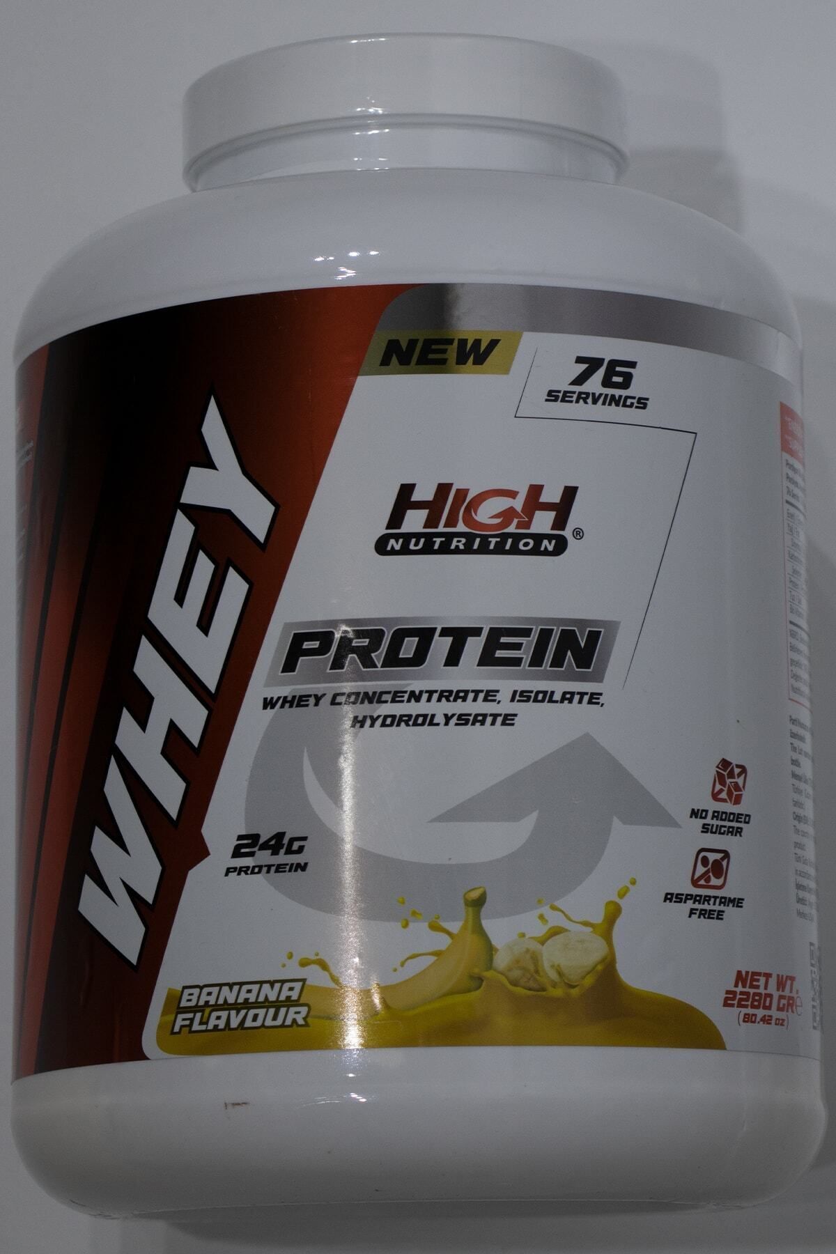 High Nutrition Whey Protein 2280 Gr Muz Aromalı Protein Tozu 24 Gram ...