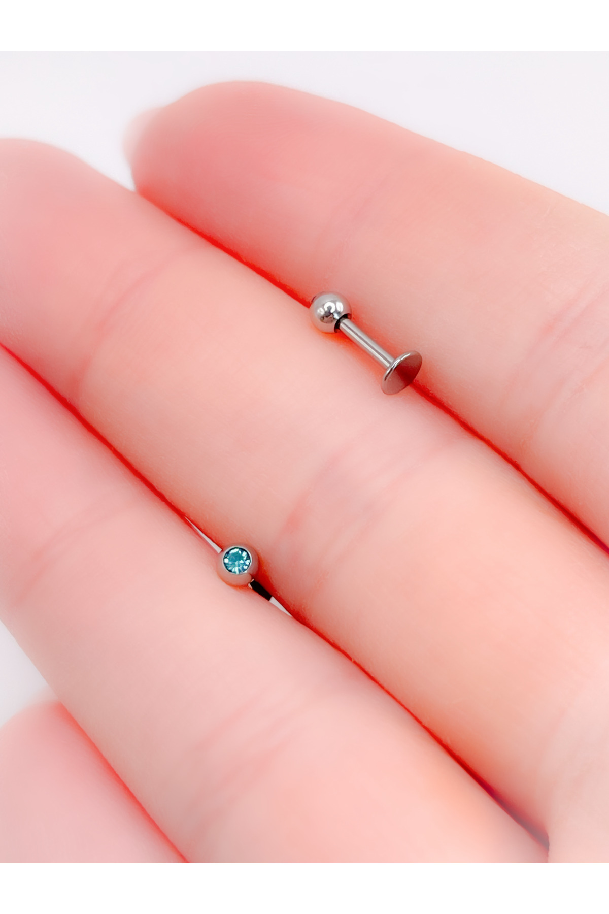 Trinos Cerrahi Çelik Piercing Zirkon 3mm Tek Taşlı Kıkırdak Helix ...