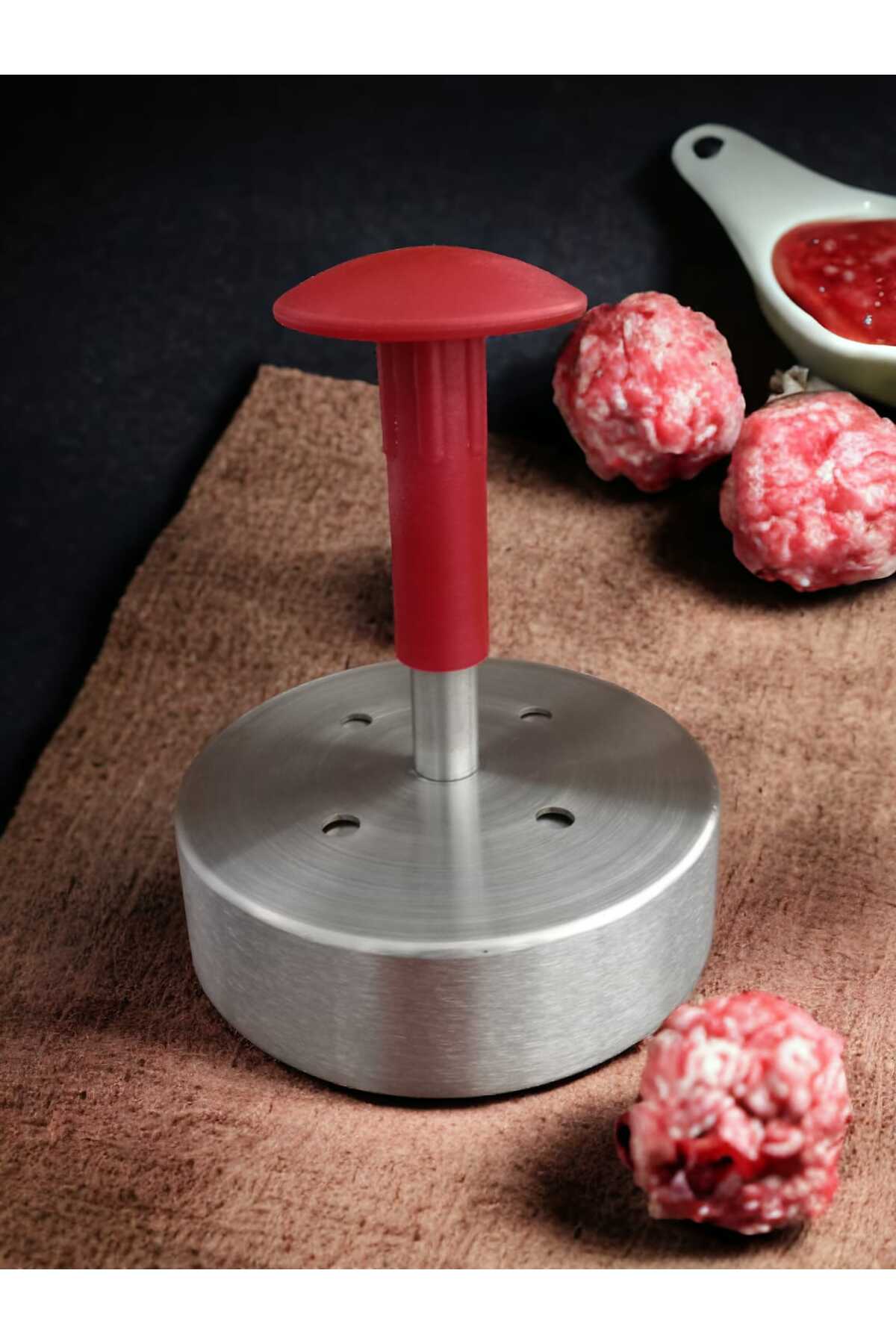KURCH Hamburger Presi Köfte Basma Kalıbı 12 Cm (100-130 Gr) Paslanmaz ...