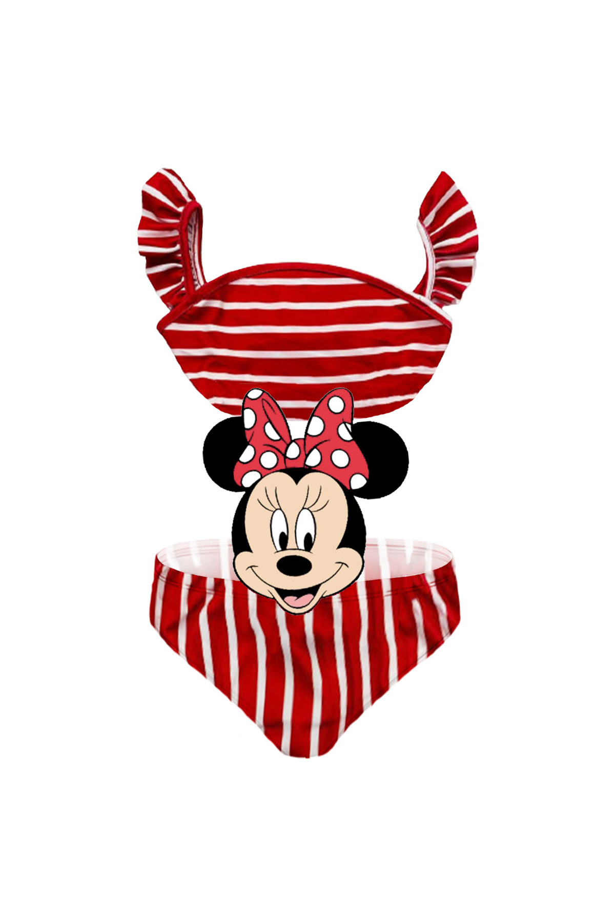 MODERN ASIR Kız Çocuk Deniz Havuz Plaj Mayo bikini Puantiye Minnie ...