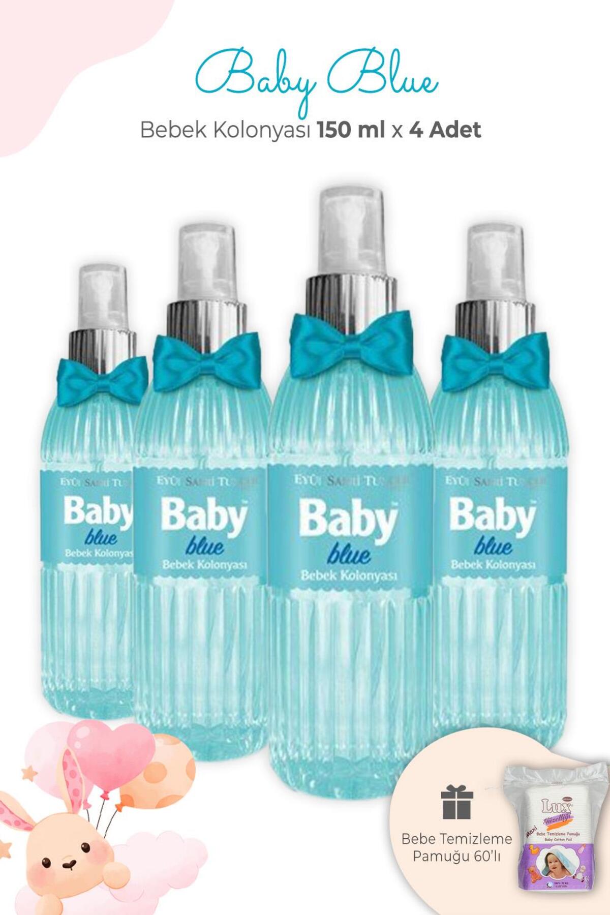 Eyüp Sabri Tuncer Bebek Kolonyası Baby Blue 150 ml X 4 Adet Ve Kare Bebek Pamuğu Fiyatı ...