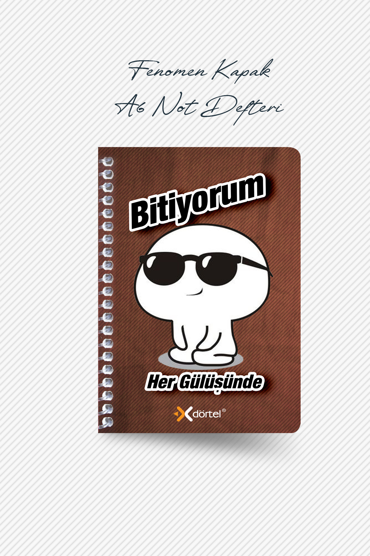 Dortel A6 50 YP Fenomen Kapak Spiralli Çizgili Not Defterleri - 1 Adet ...