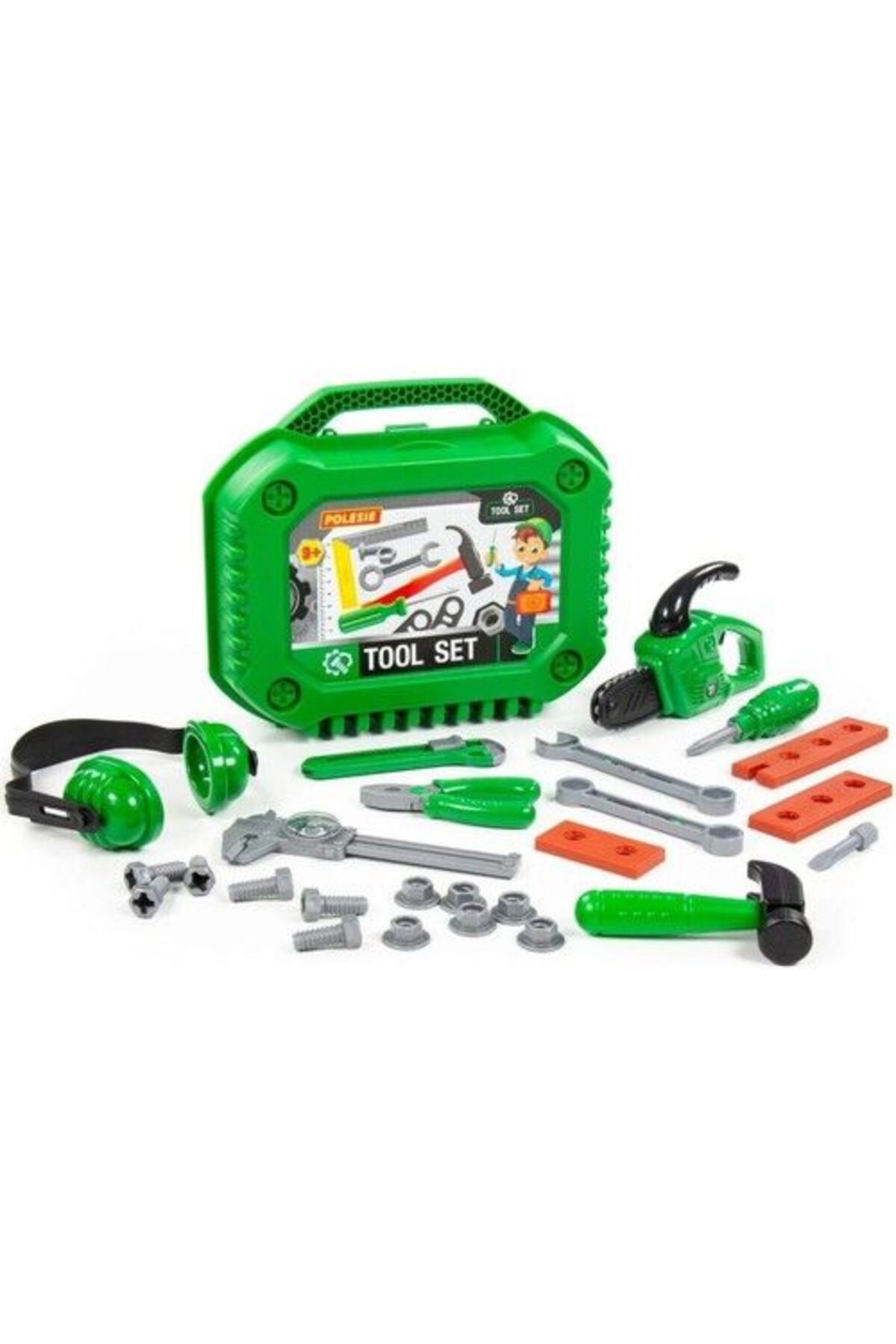 Polesie Yeşil Çantalı Tamir Seti 26 Parça Gözlük Ve Testereli Oyuncak ...