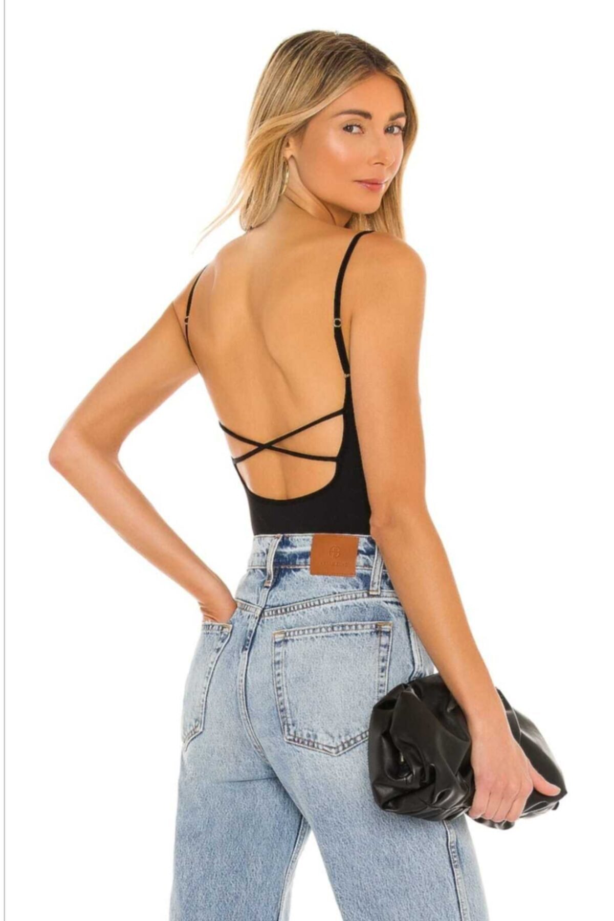 by eymen design Kadın Sırt Dekolte Detayı Askılı Ipek Jarse Bodysuit - Fiyatı, Yorumları