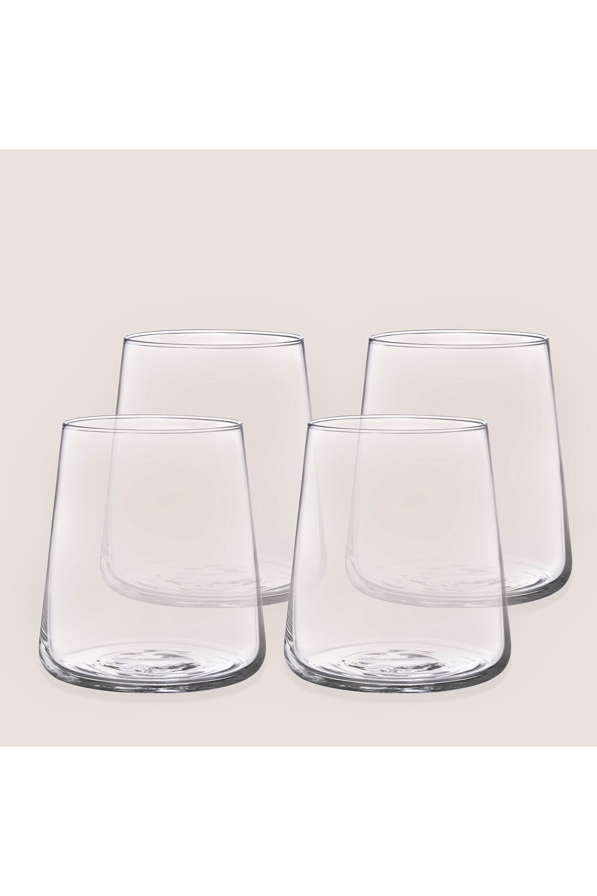 teknotrust Beyaz Arletta Su Bardağı Seti 380 Ml 4'lü Set Transparan BPA Free Cam Meşrubat ...