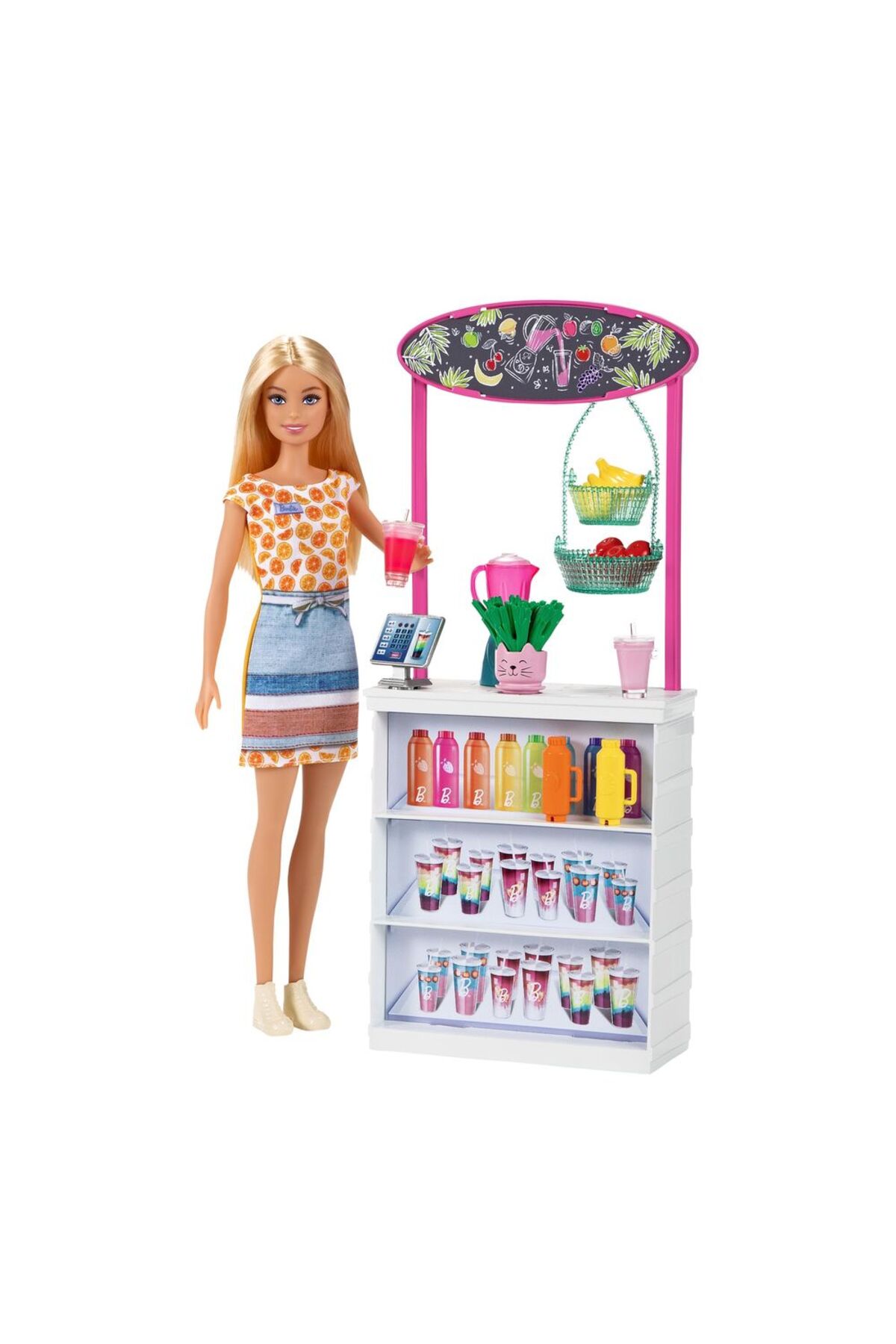 Barbie Mattel Grn75 Sarışın Bebekli Smoothie Bar Oyun Seti Fiyatı ...