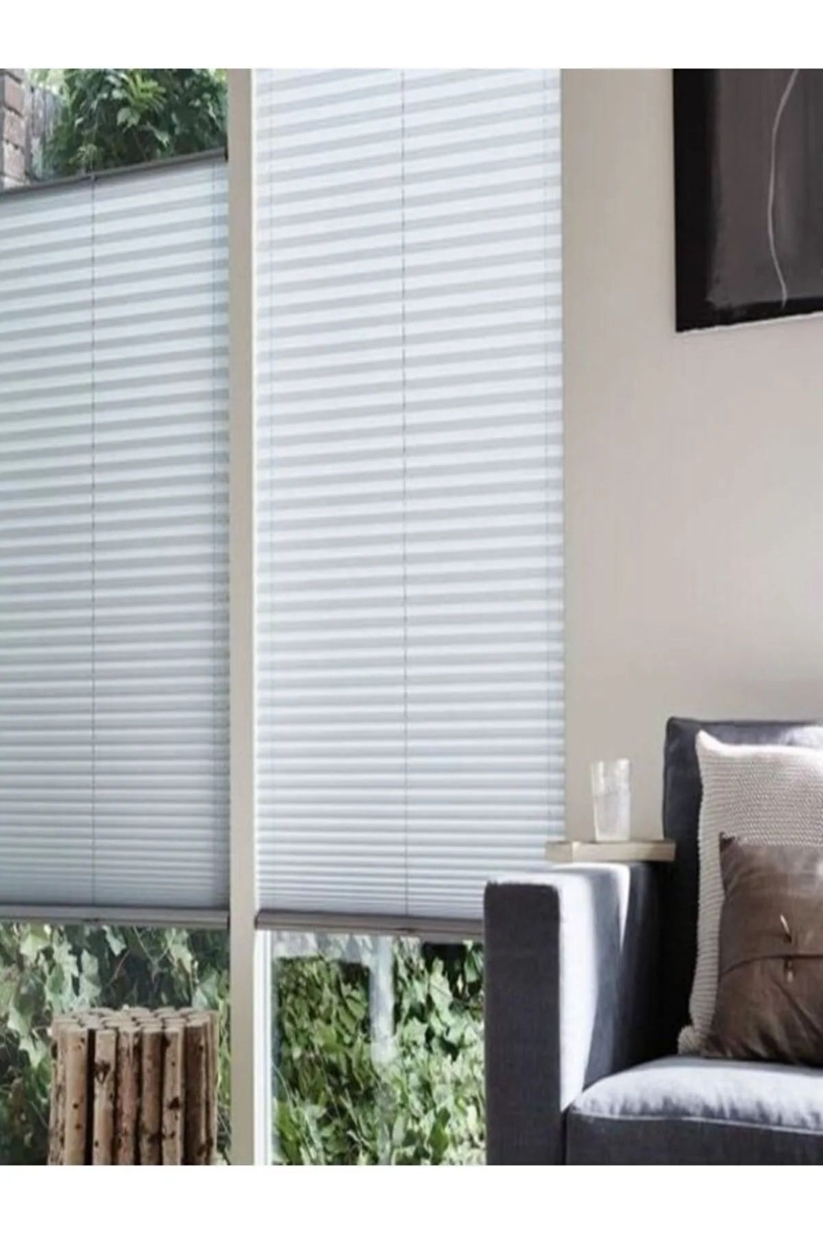 ÖZCAN Plise Cam Balkon ve Ofis Perdesi Pilise Pileli Perde Katlanır ...