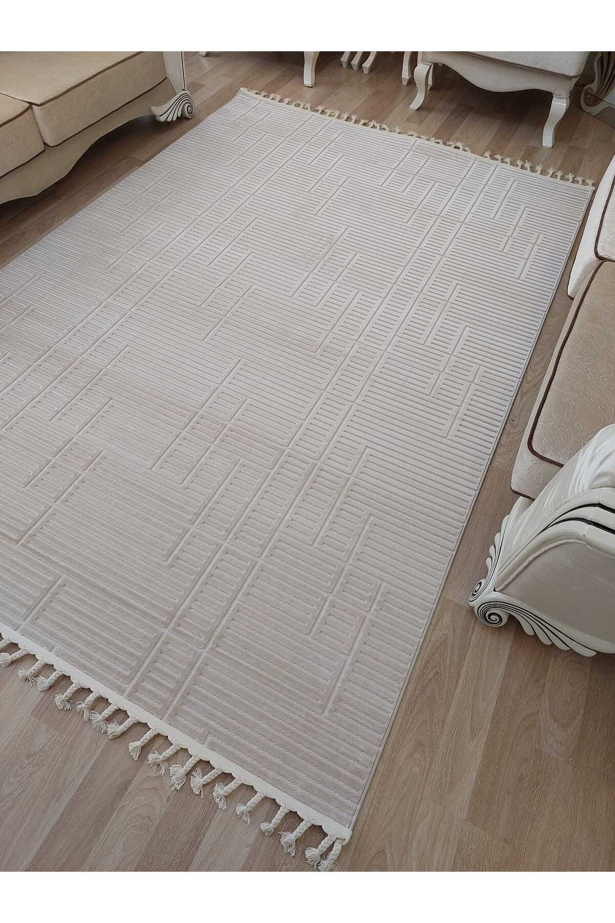 NOVA HALI İskandinav Halı Yumuşak Antialerjik Bukle Halı Bambu Tarz ...