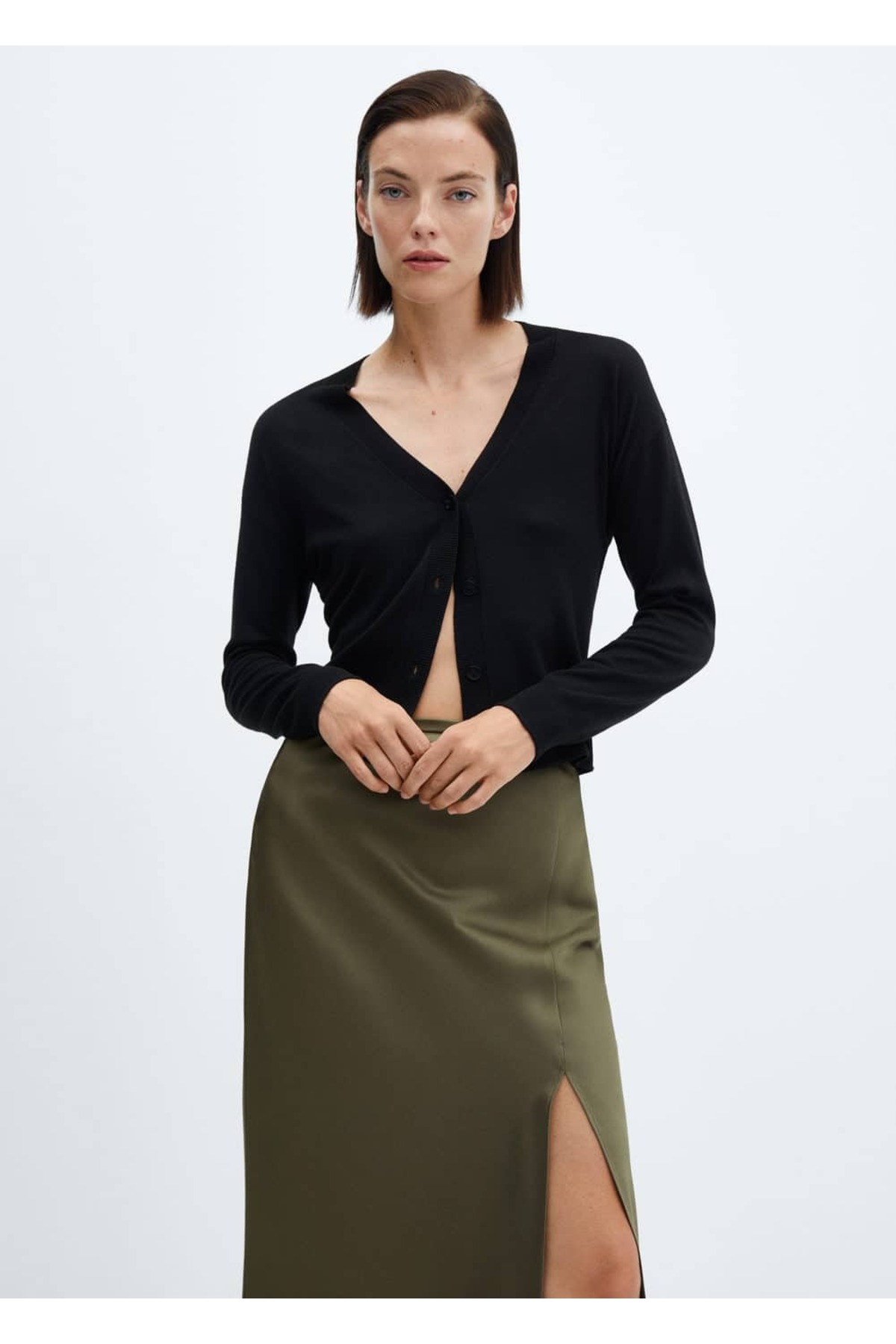 MANGO Yan Yırtmaçlı Saten Etek Fiyatı, Yorumları - Trendyol