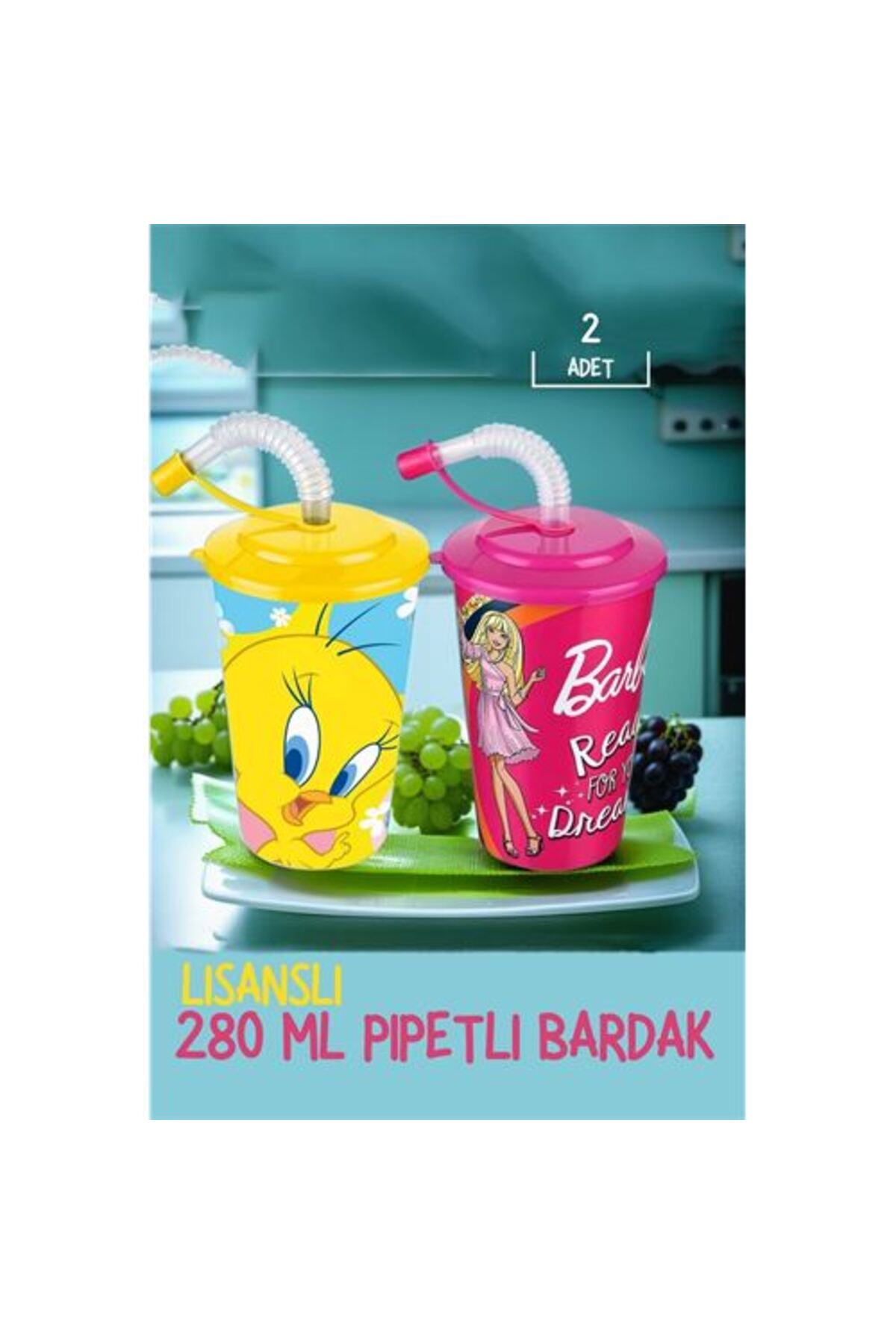 Transformacion Barbie+Tweety Pipetli Bardak 2 li Set 719109 Fiyatı ...
