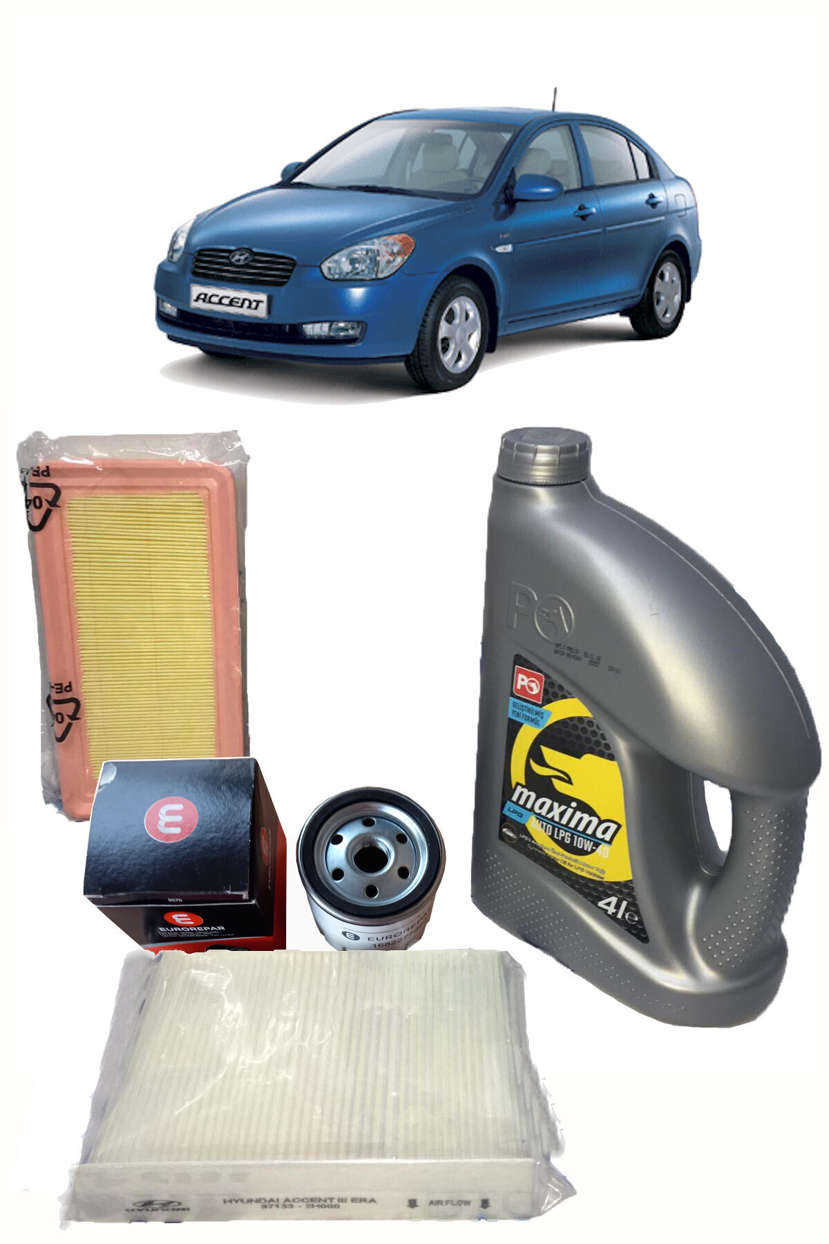 CARDANADAM Hyundai Accent Era 1.4 1.6 Benzinli Yağ Bakım Seti Yağ Ve ...
