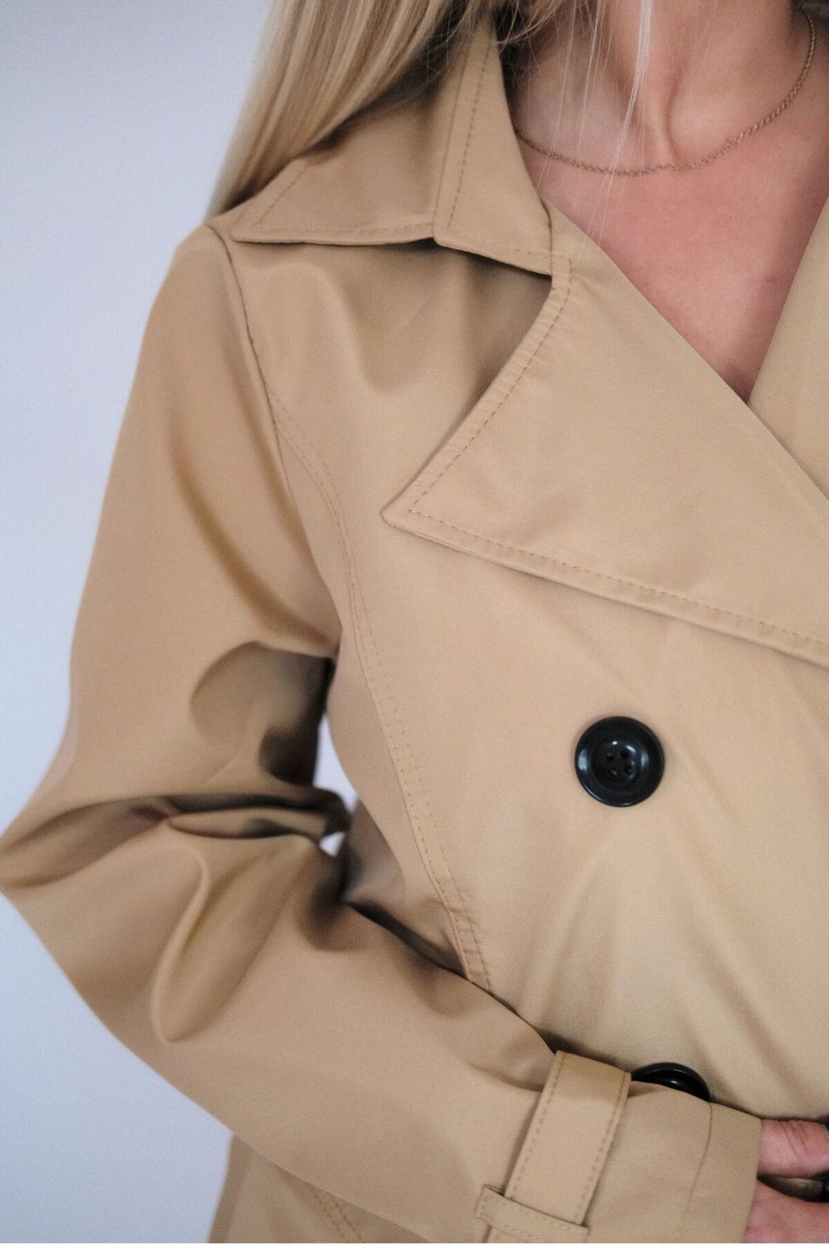 Kosta Moda Klasik Kadın Trençkot Kaban Pardesü Duğmeli Kemerlı Uzun ...