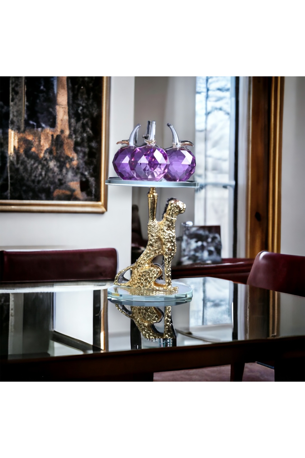 THK STORE Dekoratif 3'lü Biblo Leopar Üzeri 3'lü Kristal Elma Fiyatı, Yorumları - Trendyol