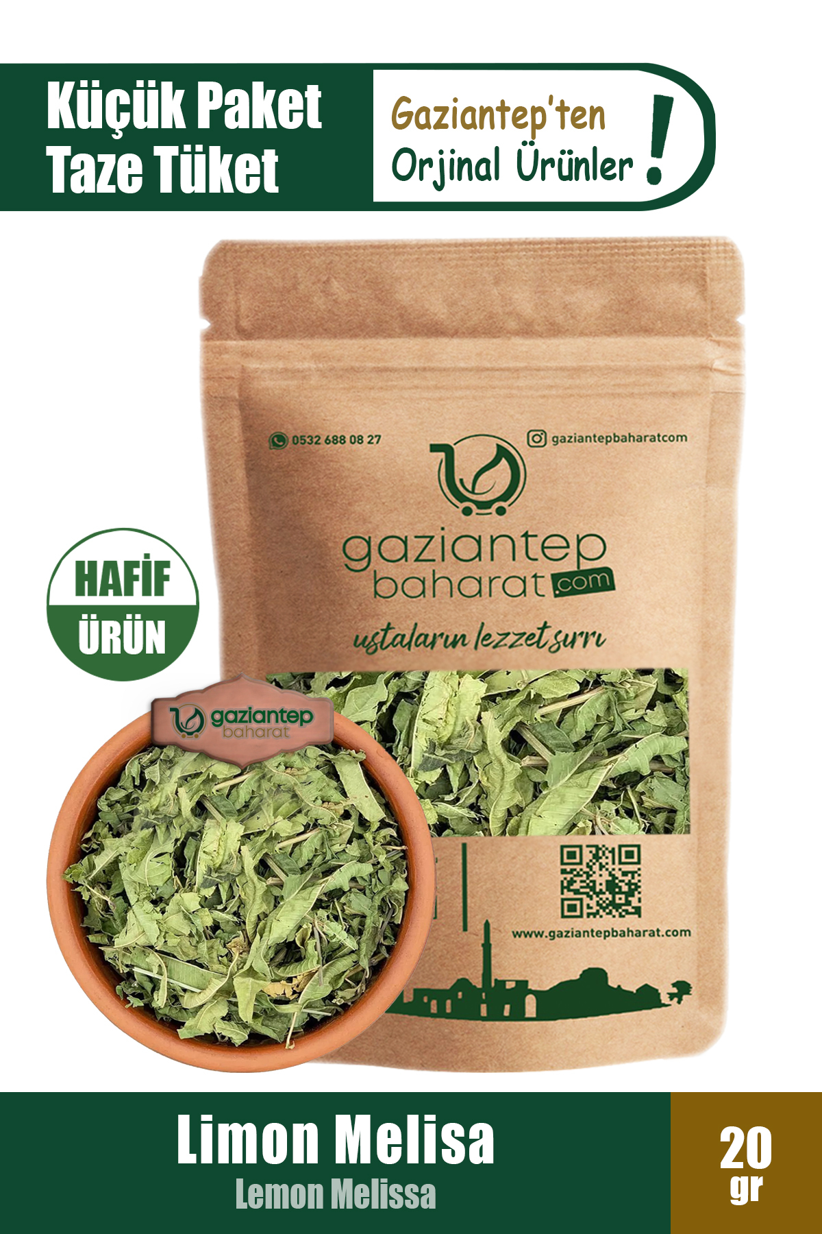 Gaziantep Baharat Limon Melisa 20 gr - Limon Melisa, Oğul Otu, Nane ...