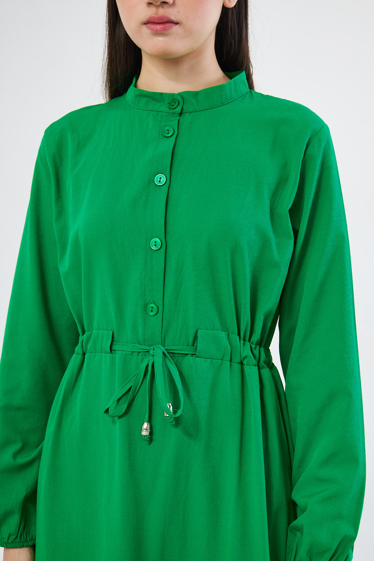 brako tekstil Kadın Önden Düğmeli Hakim Yaka Katlı Elbise Fiyatı, Yorumları - Trendyol