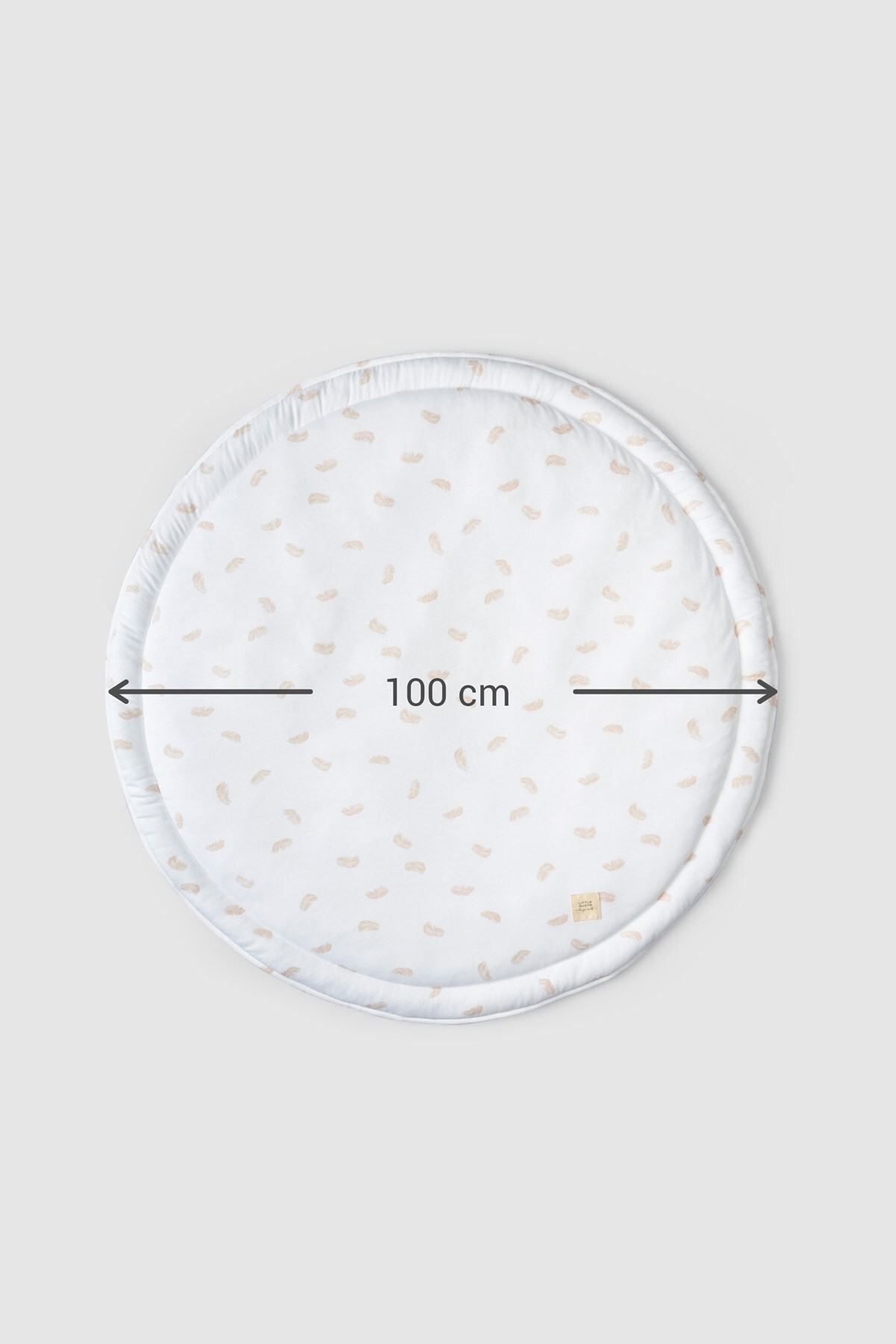 Little Gusto Kaydırmaz Tabanlı Yuvarlak Bebek Emekleme Minderi Feather ...