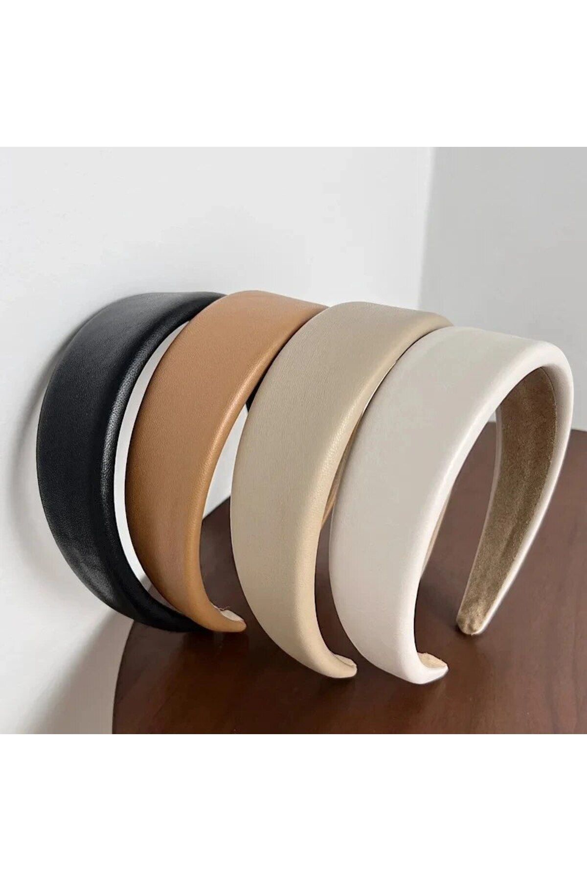 Choice Vintage Pu Leather Headband For Women Solid Headwear Girls