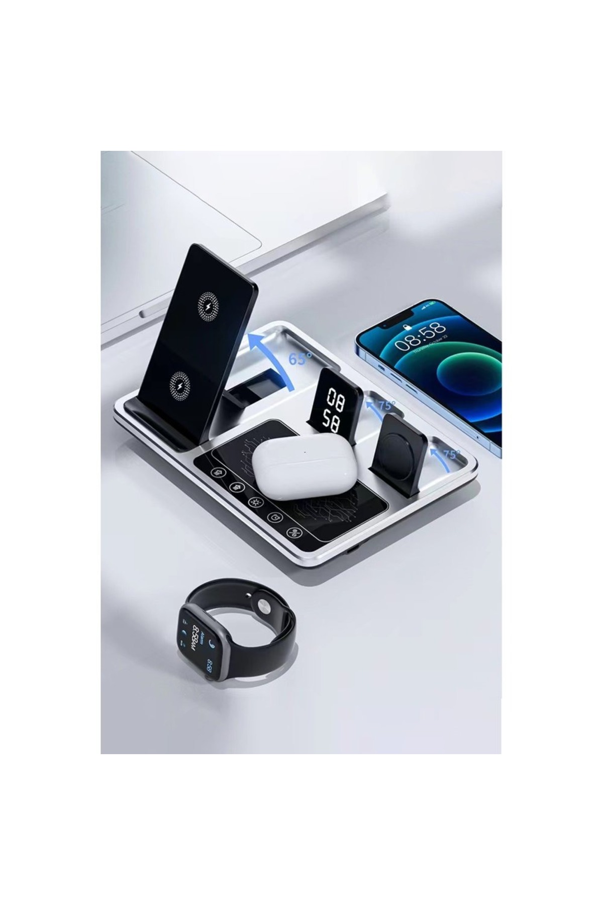 Alstrap R11 3in1 Çoklu Şarj İstasyonu Kablosuz Masa üstü Set Telefon ...