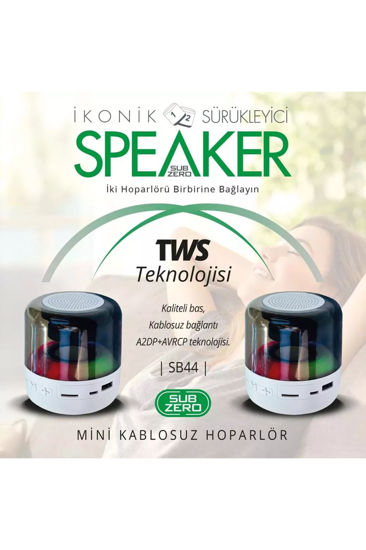 Subzero SB44 TWS Bluetooth/Usb/Sd/Aux/Led Işık Ses Bombası Fiyatı, Yorumları - Trendyol