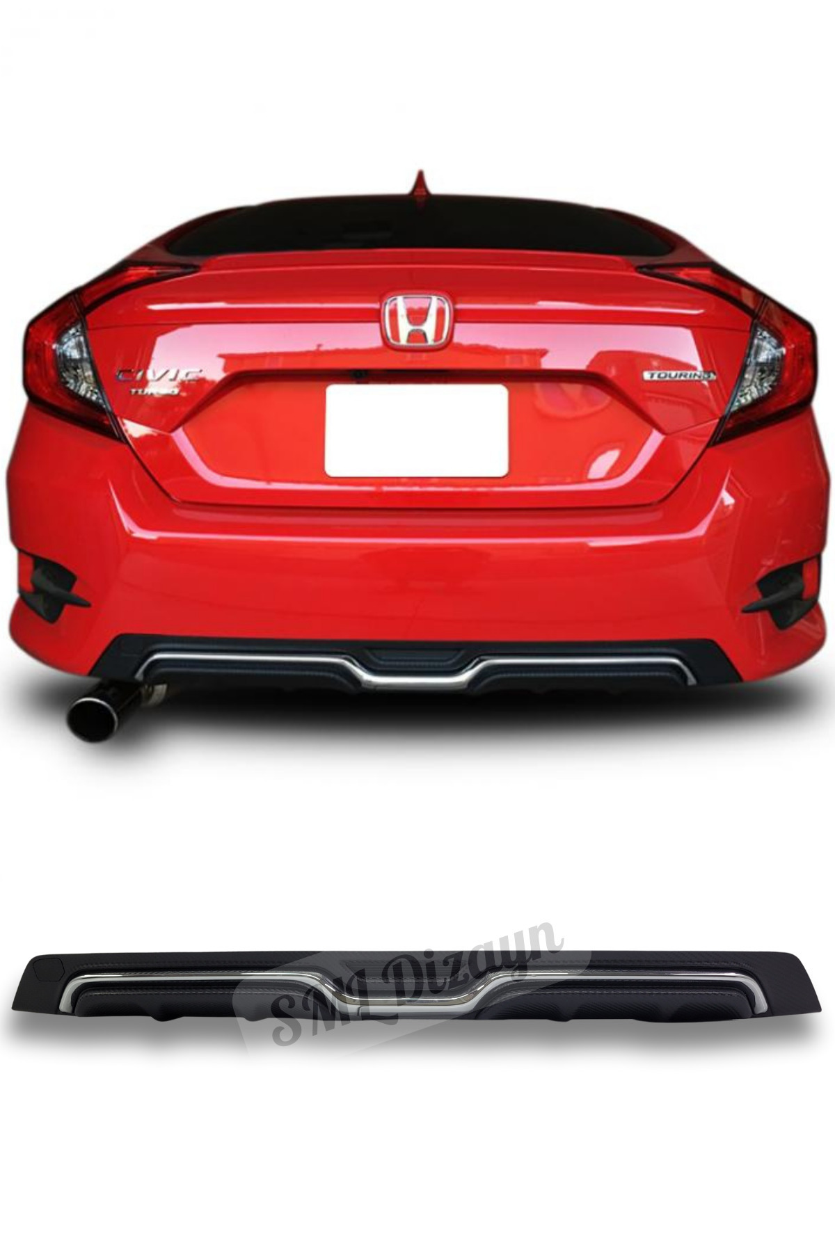 SML Dizayn Honda Civic Fc5 Karbon Görünüm Difüzör Plastik Civic Fc5 ...