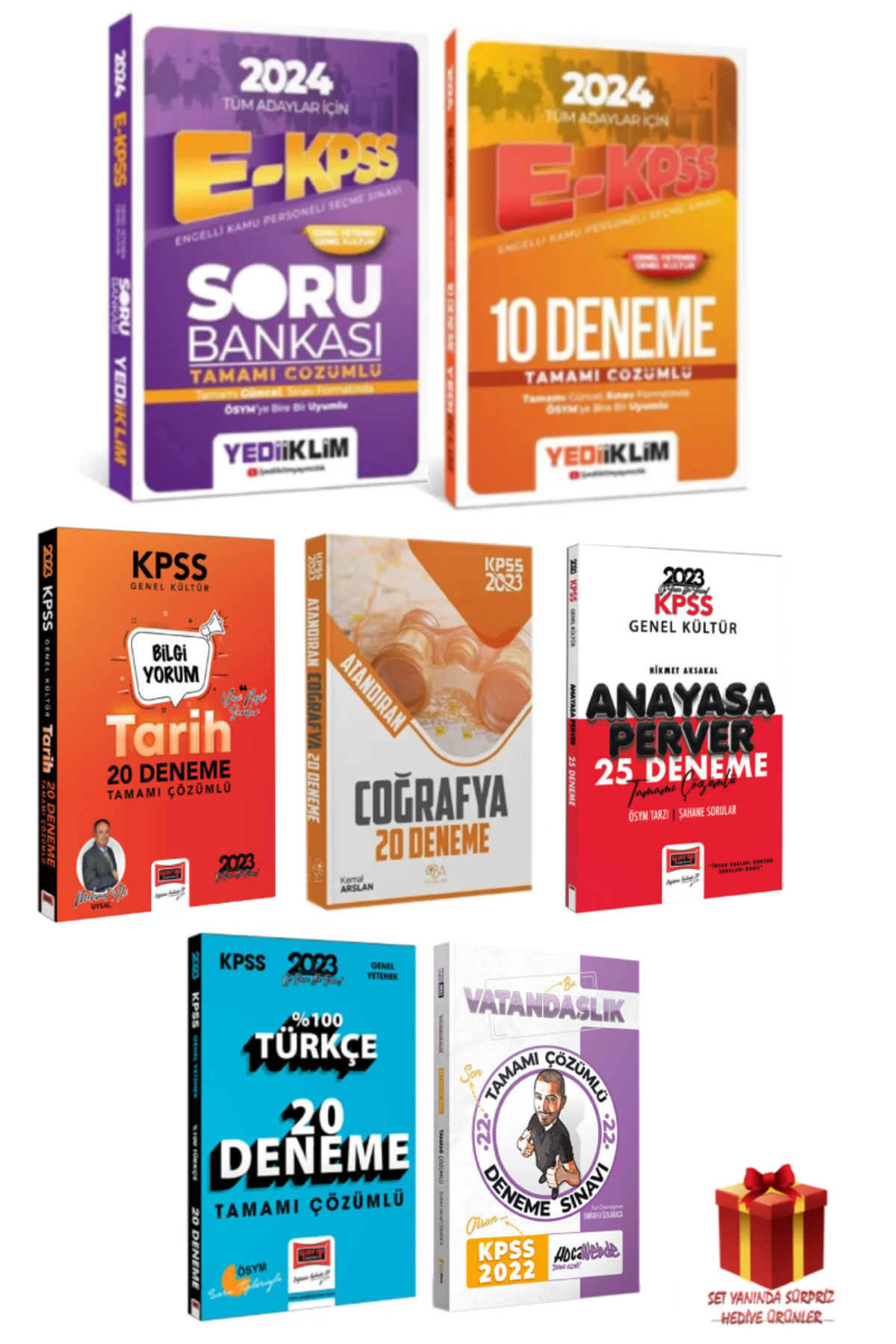 Yediiklim Yayınları 2024 Yediiklim E-kpss S Bankası 10d Yargı Tarih 20d Cba Coğrafya D Anayasa ...