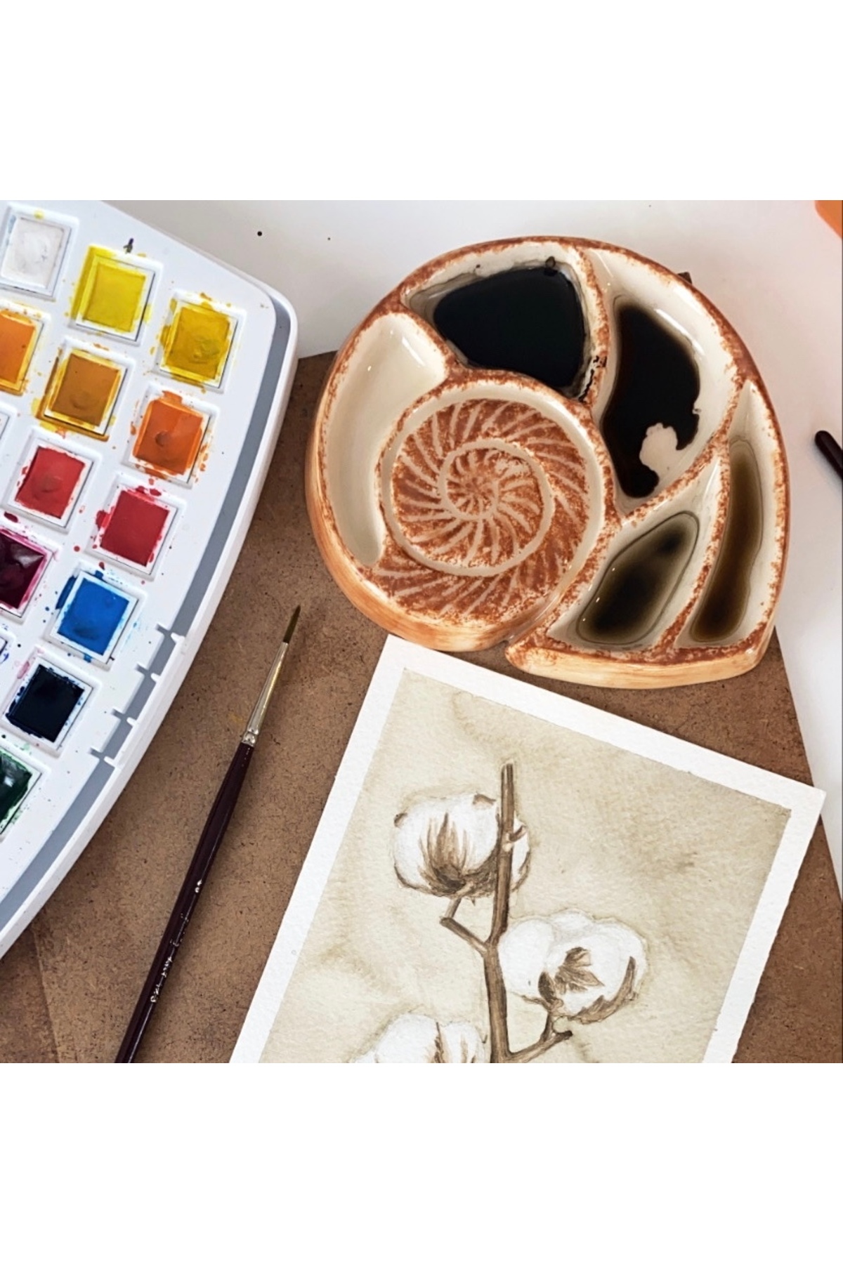 İzgi ozant art academy Deniz Kabuğu Seramik Suluboya Paleti Fiyatı, Yorumları - Trendyol