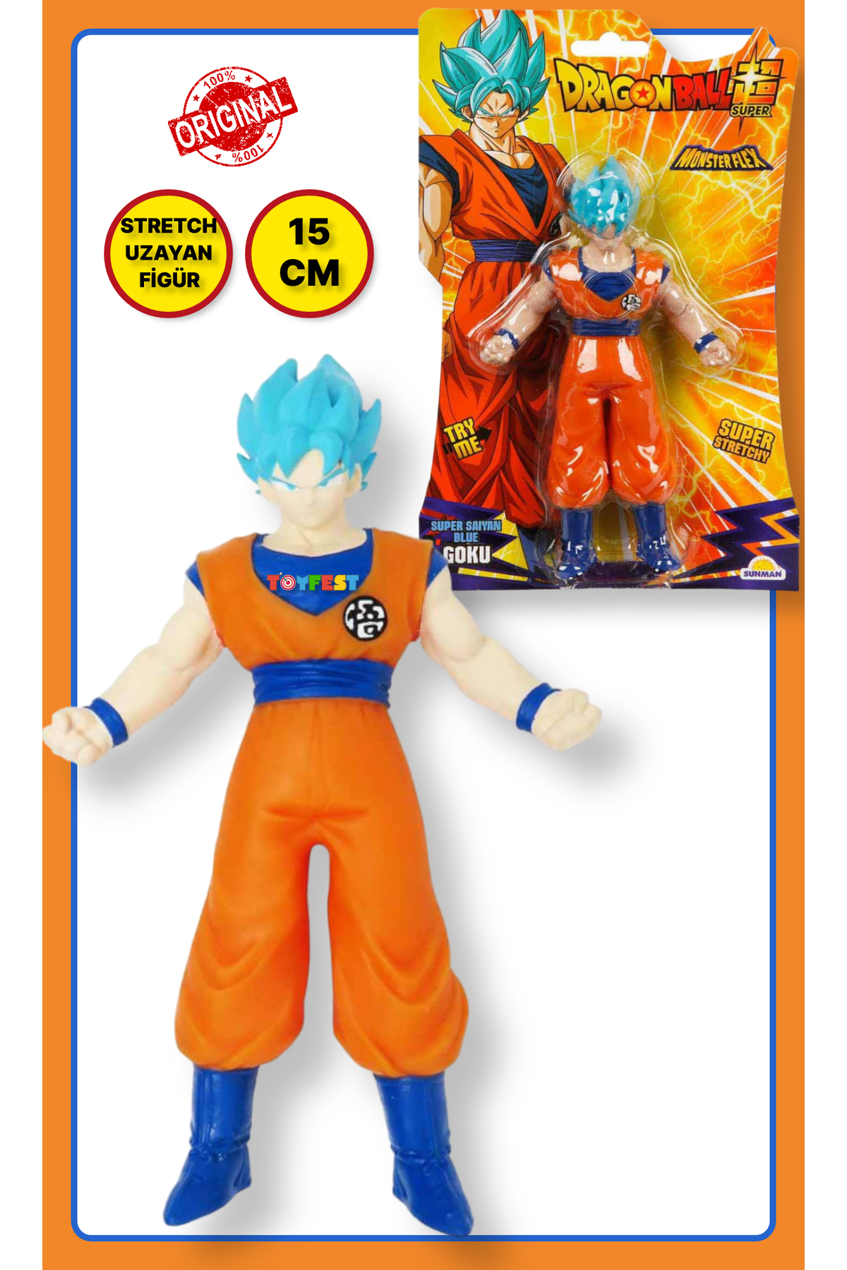 TOYFEST Monster Flex Dragon Ball Stretch Yumuşak Uzayan Elastik Figür ...