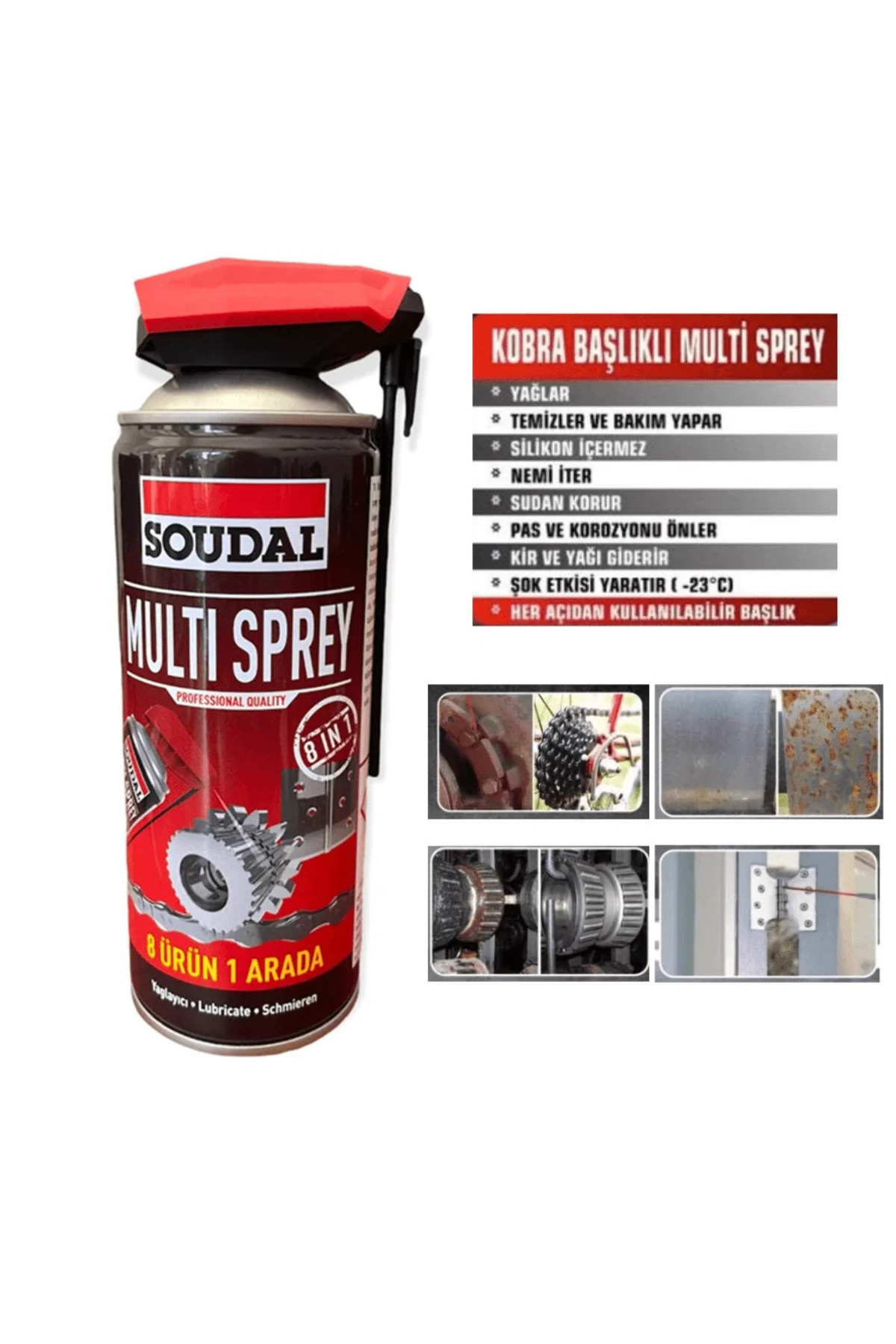 Soudal Multi Sprey 8 Ürün 1 Arada Yağlayıcı Pas Sökücü 5 Adet Fiyatıdır - Fiyatı, Yorumları