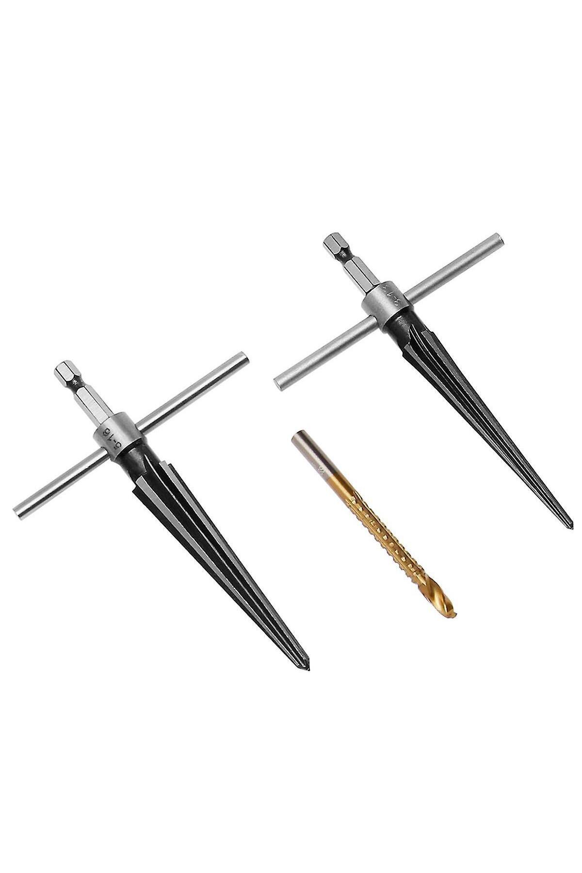 Titi 6166 Bits Saplı T Kollu Ahşap Delme Konik Rayba ve Matkap Ucu Seti ...