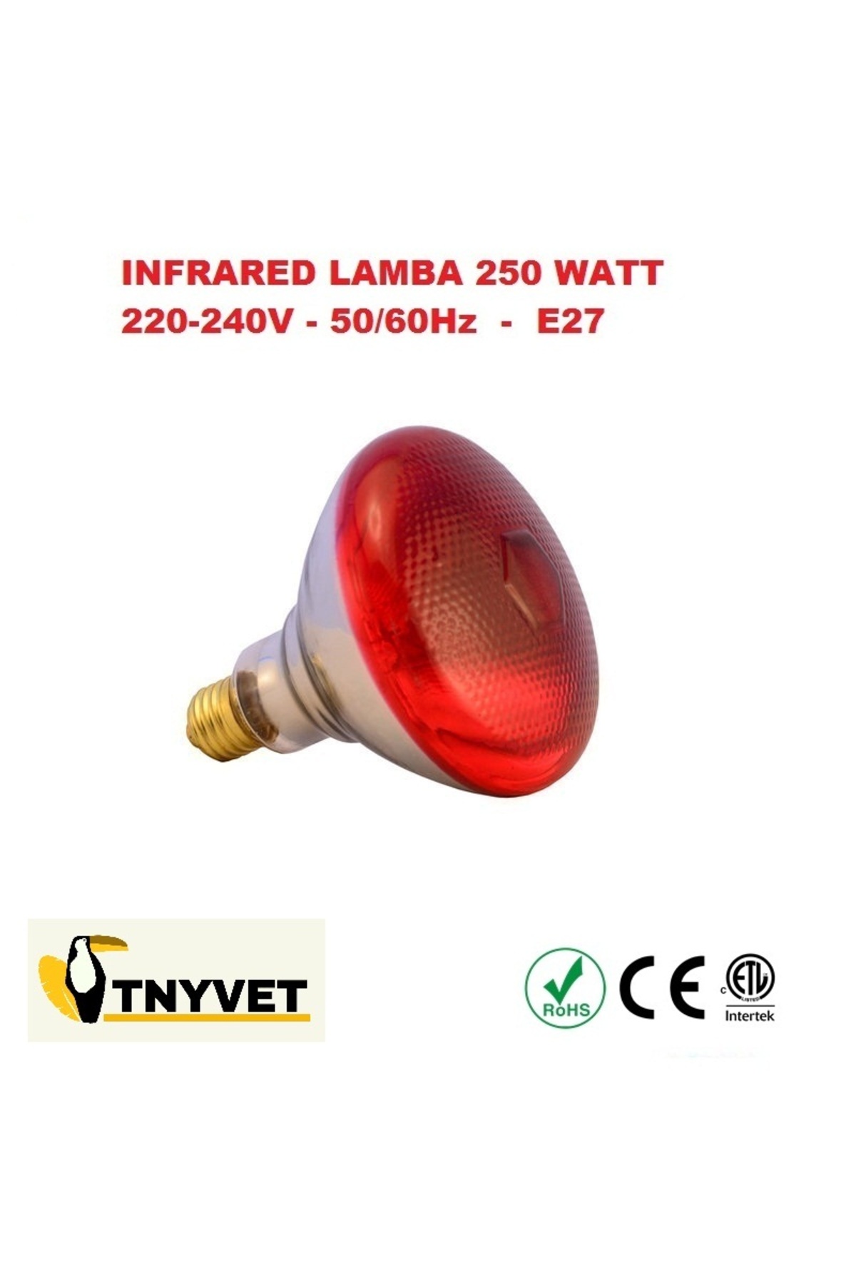 İnfrared ISITICI AMPUL LAMBA KIRMIZI 250 WATT / 2 ADET Fiyatı ...