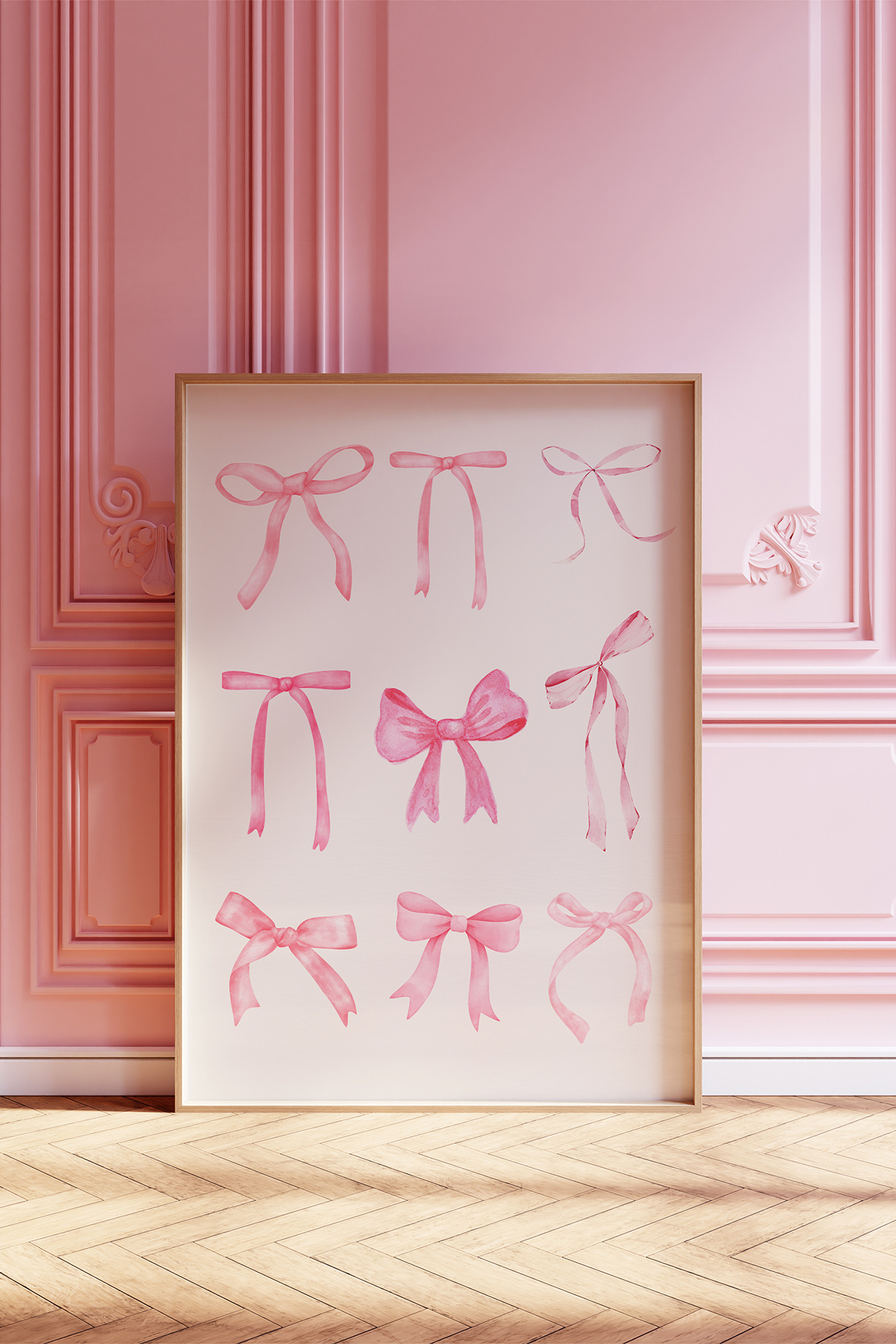 Vinca Prints Pink Bows Coquette Estetik Poster, Balletcore Estetik ...