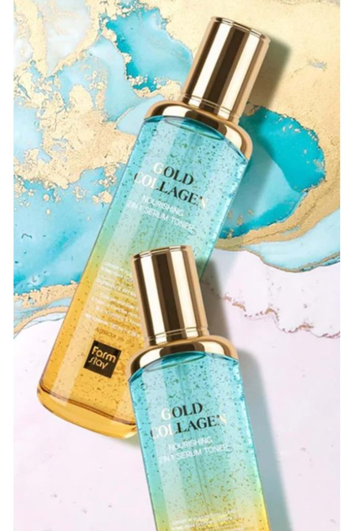 Farmstay FARM STAY GOLD COLLAGEN NOURISHING 2 IN 1 SERUM TONER - Fiyatı ...