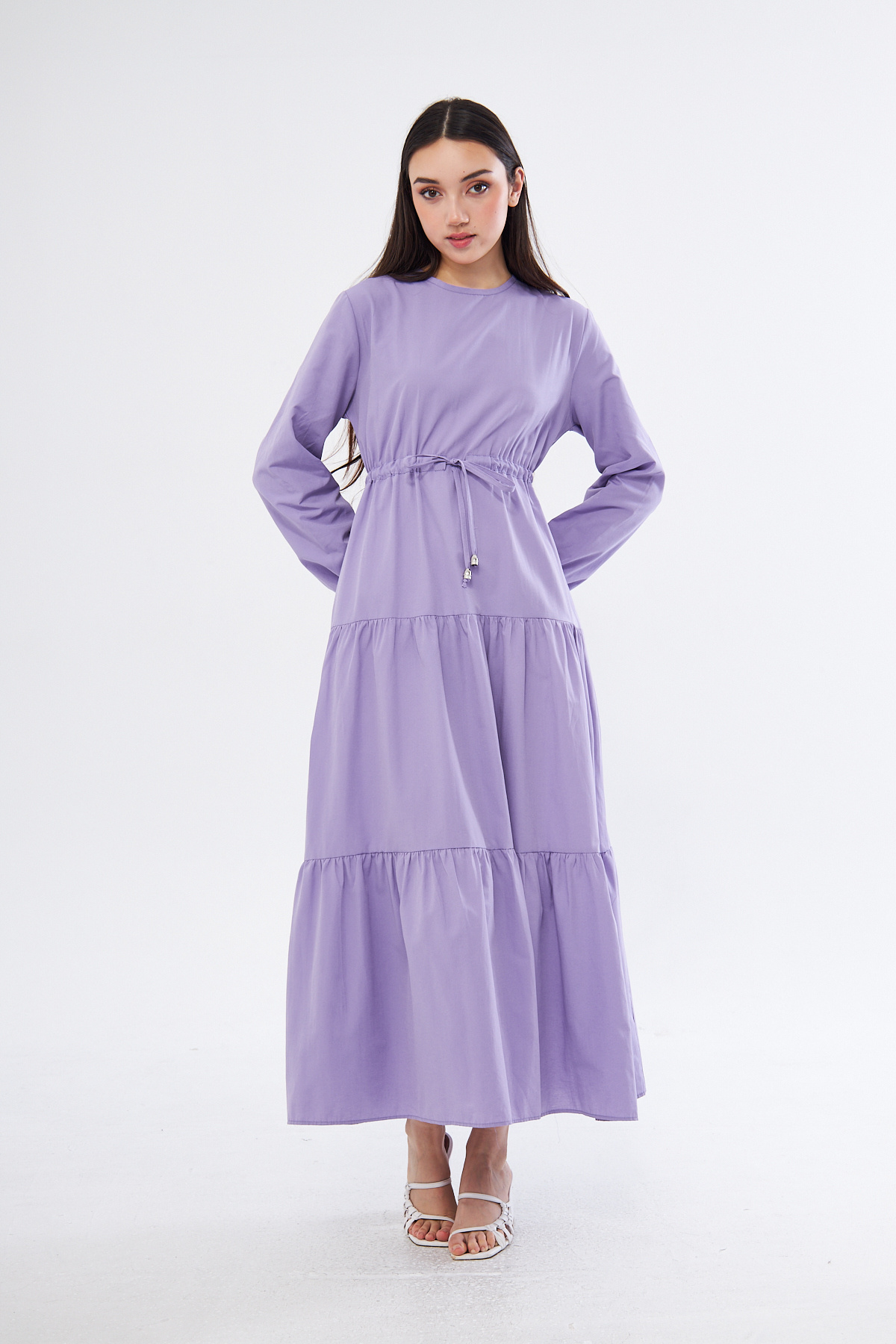 brako tekstil Kadın Sıfır Yaka Belden Bağlamalı Katlı Elbise Fiyatı, Yorumları - Trendyol