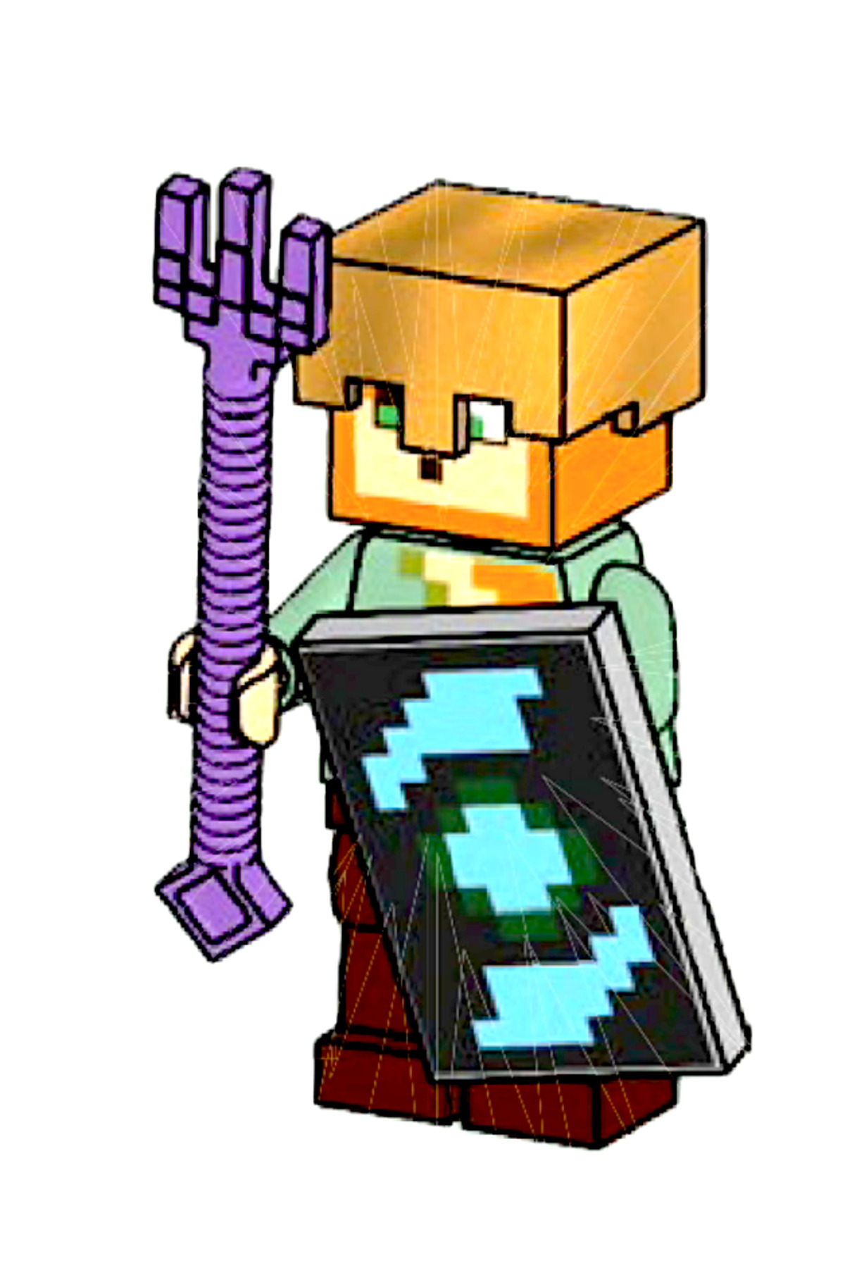 LEGO Minecraft - Alex Original Minifigure with Helmet- Trendyol