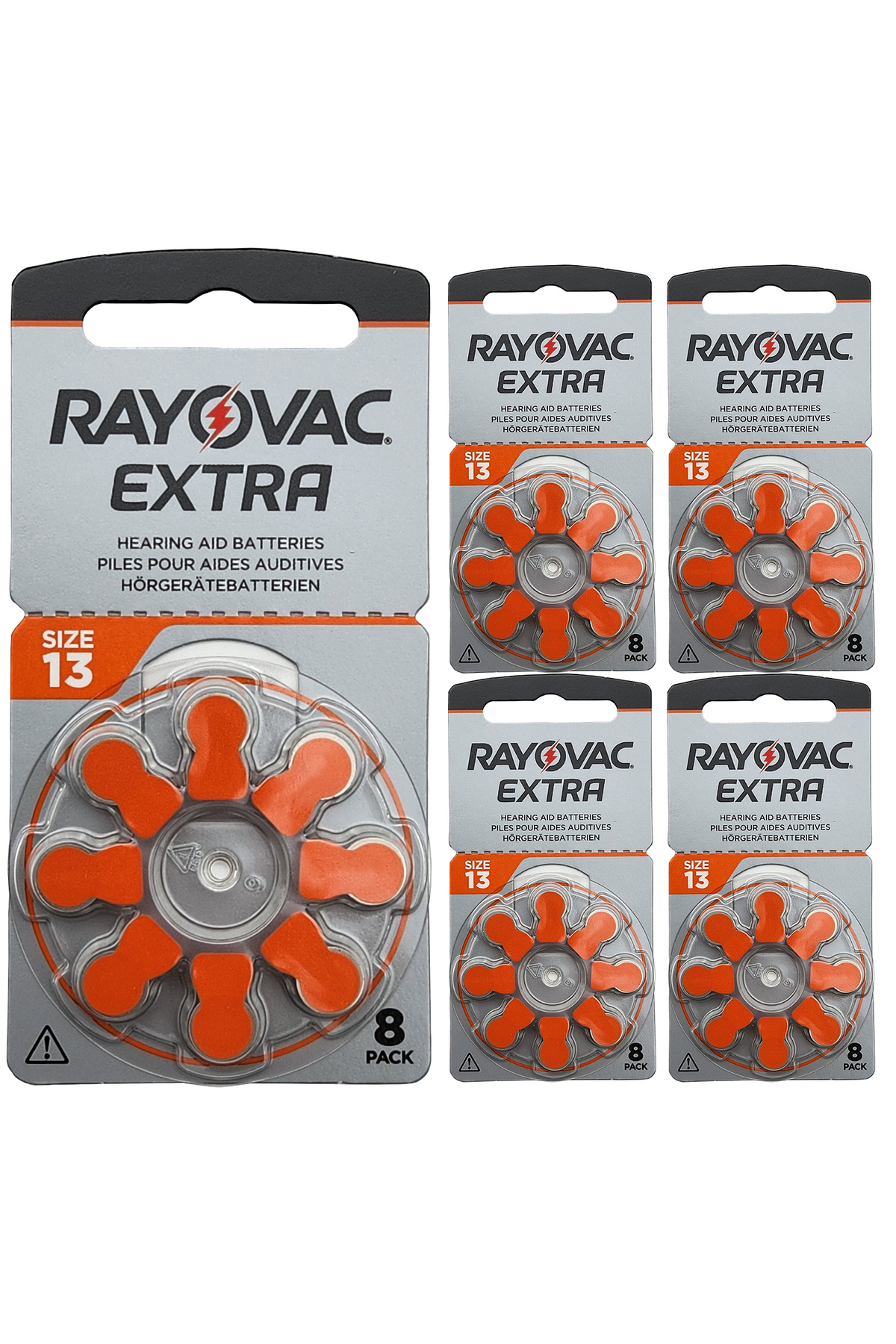 Rayovac 40 Adet Pil, Rayovac Extra 13 Numara İşitme Cihazı Pili (5 Paket x 8 Adet = 40 Adet Pil ...