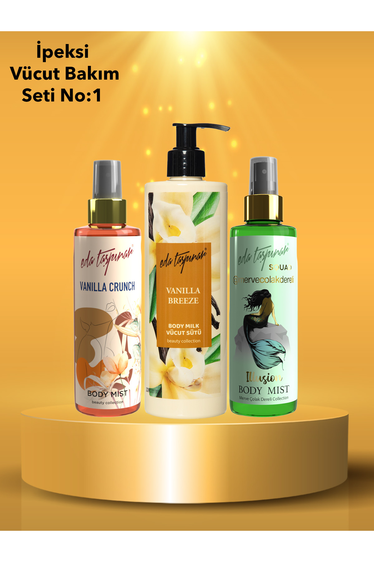 Eda Taşpınar I?peksi Vücut Bakım Seti No.1:vanilla Crunch Vanilya Vücut Sütü Merve (EGX62-EGX84 ...