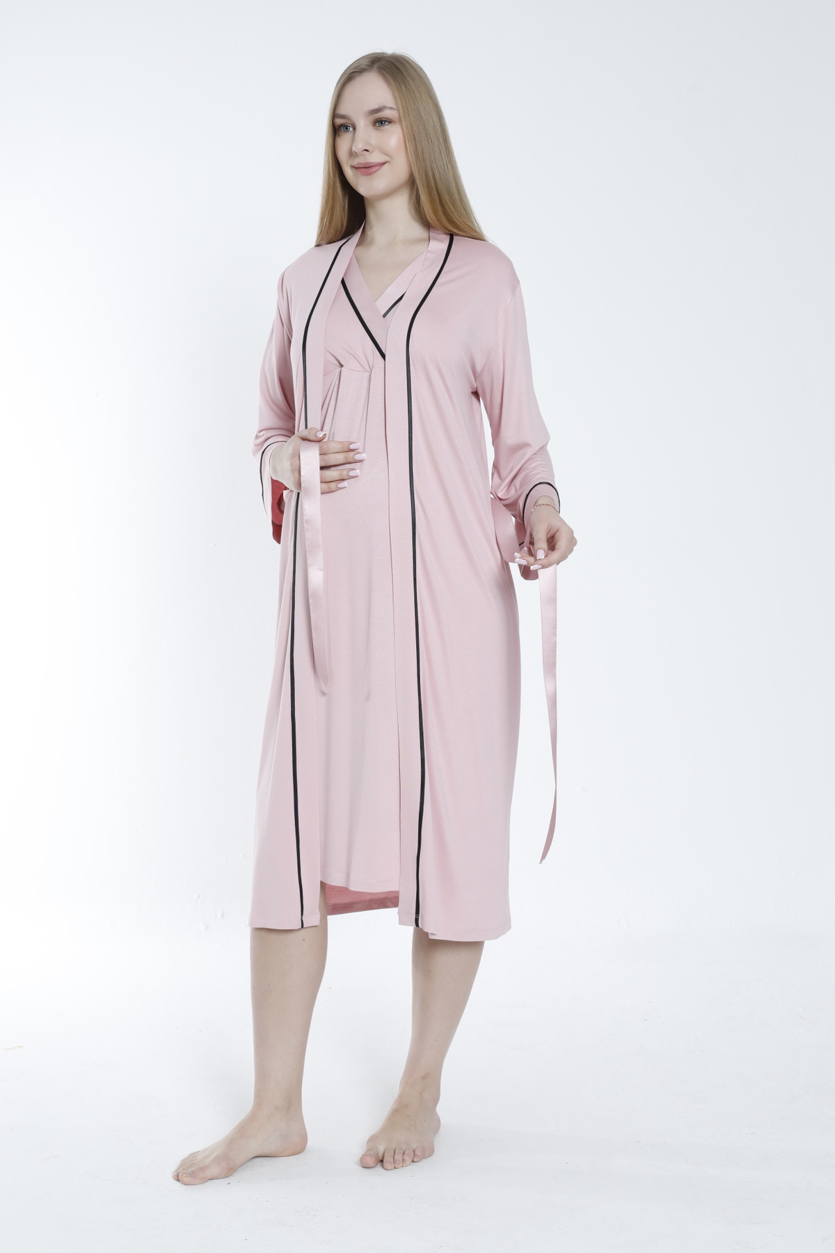 Miss Dünya Lissa Şerit Detaylı Hamile ve Lohusa Gecelik Takımı - Fiyatı ...