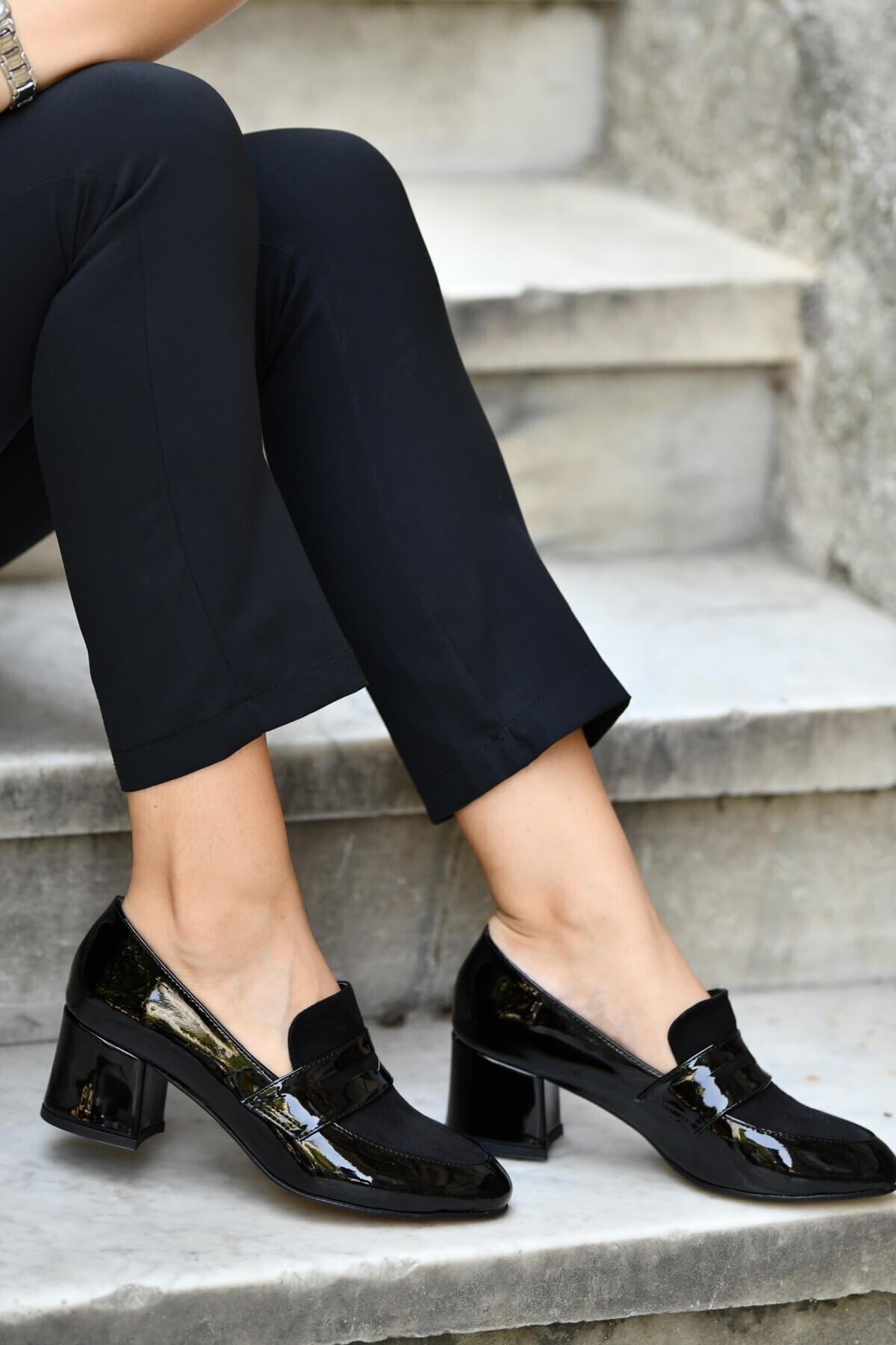 Mio Gusto Siyah Kadın Topuklu Ayakkabı