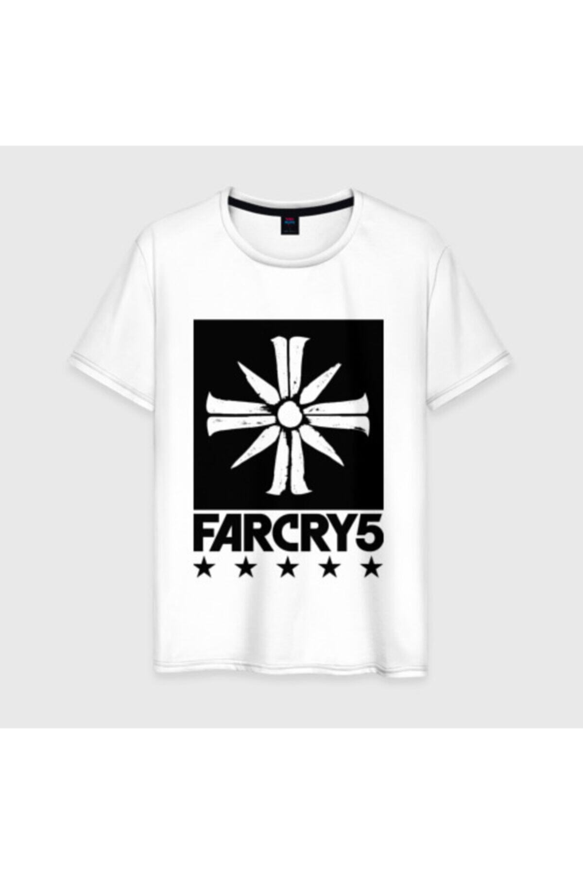GALASHOP Erkek Beyaz Edens Gate Logo Farcry5 Desenli Tişört Fiyatı ...