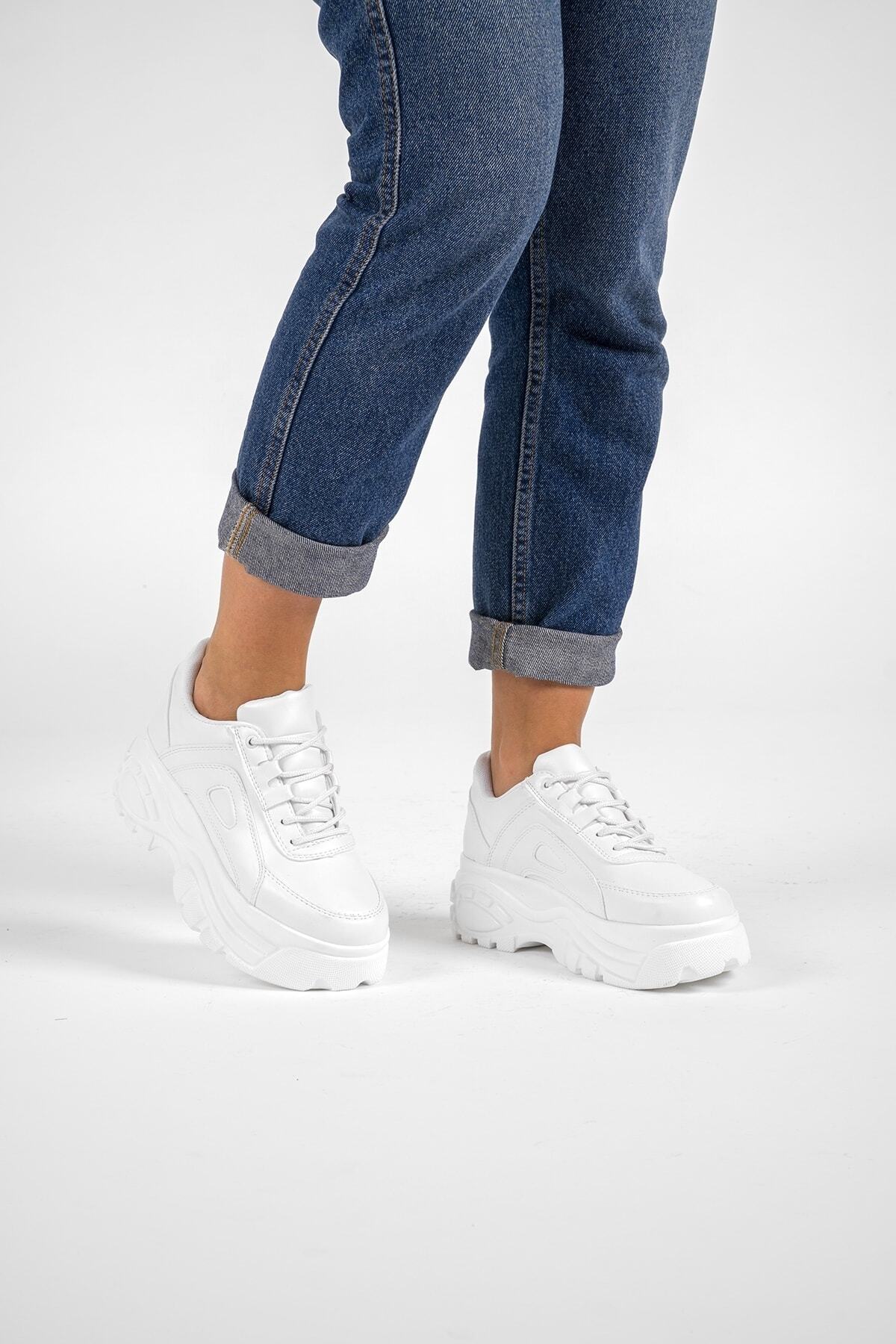 Ayax Kadın Beyaz Spor Ayakkabı